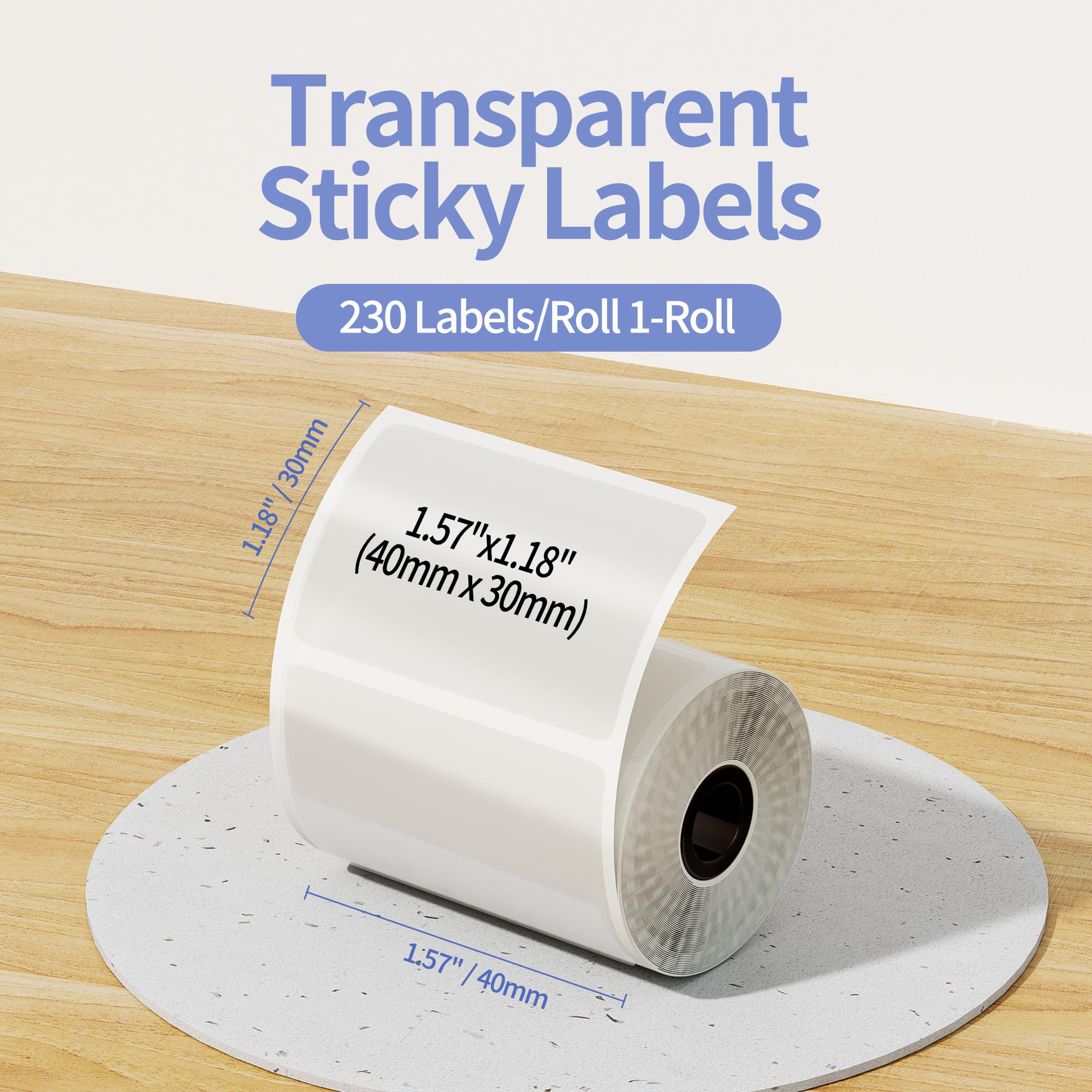 Snapklik.com : ItriAce Clear Thermal Sticker Labels, Transparent ...