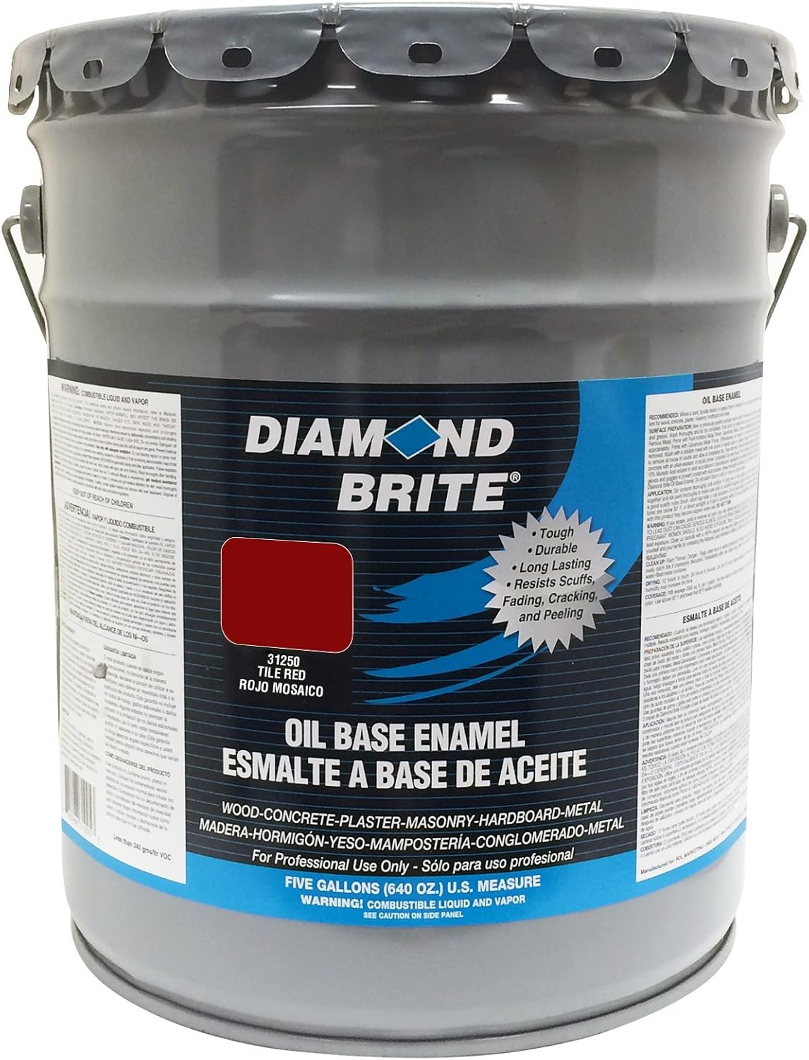 Diamond Brite Paint 31250 5-Gallon Oil Base All Purpose Enamel Paint ...