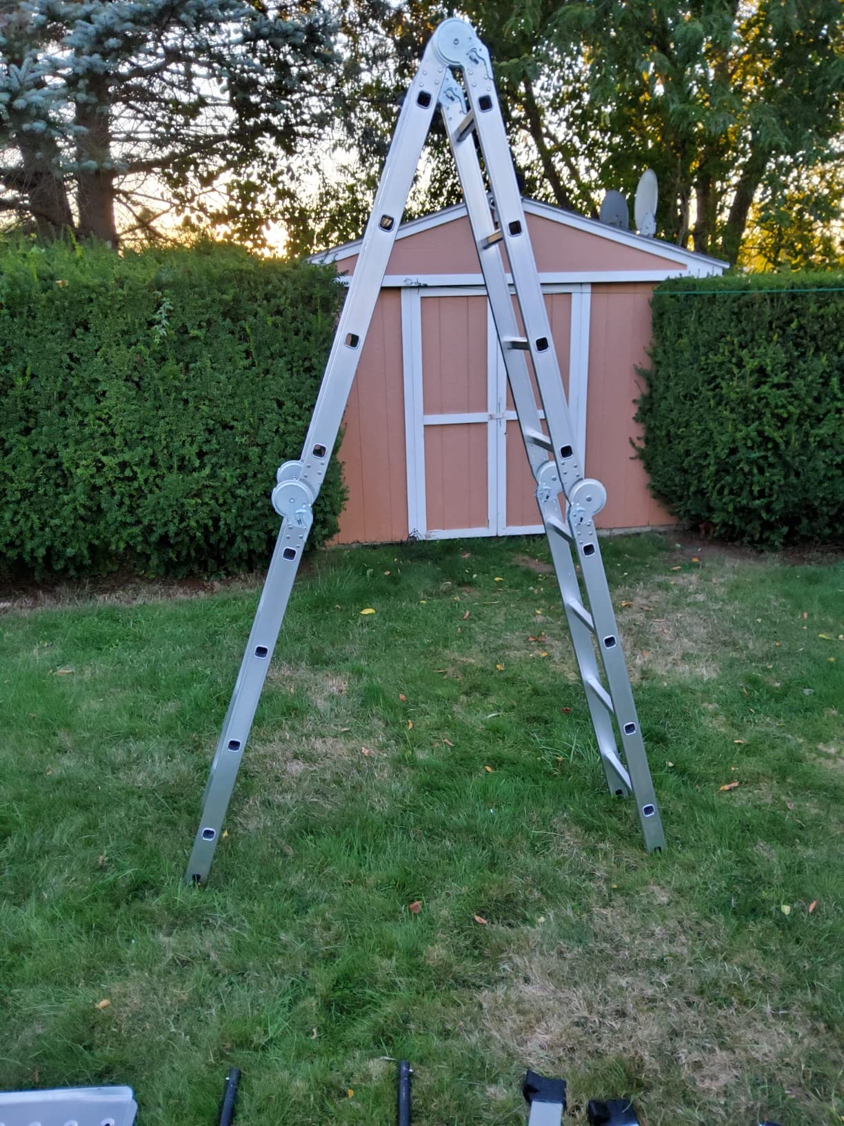 $22/mo - Finance HBTower Folding Ladder, 12 FT Aluminum Extension ...
