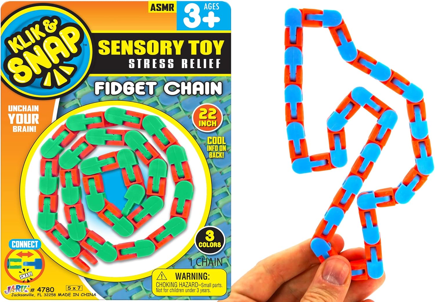 Amazon.com: Links Wacky Chain Tracks 22' Snake Chain Snap & Click ...