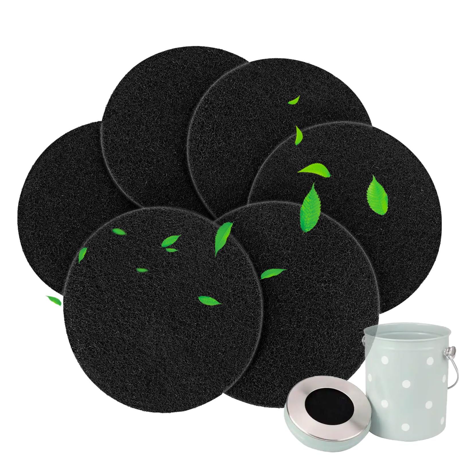 Amazon.com : SAIQIANG 6 Pack Compost Filters for Countertop Bin, 7.25 ...