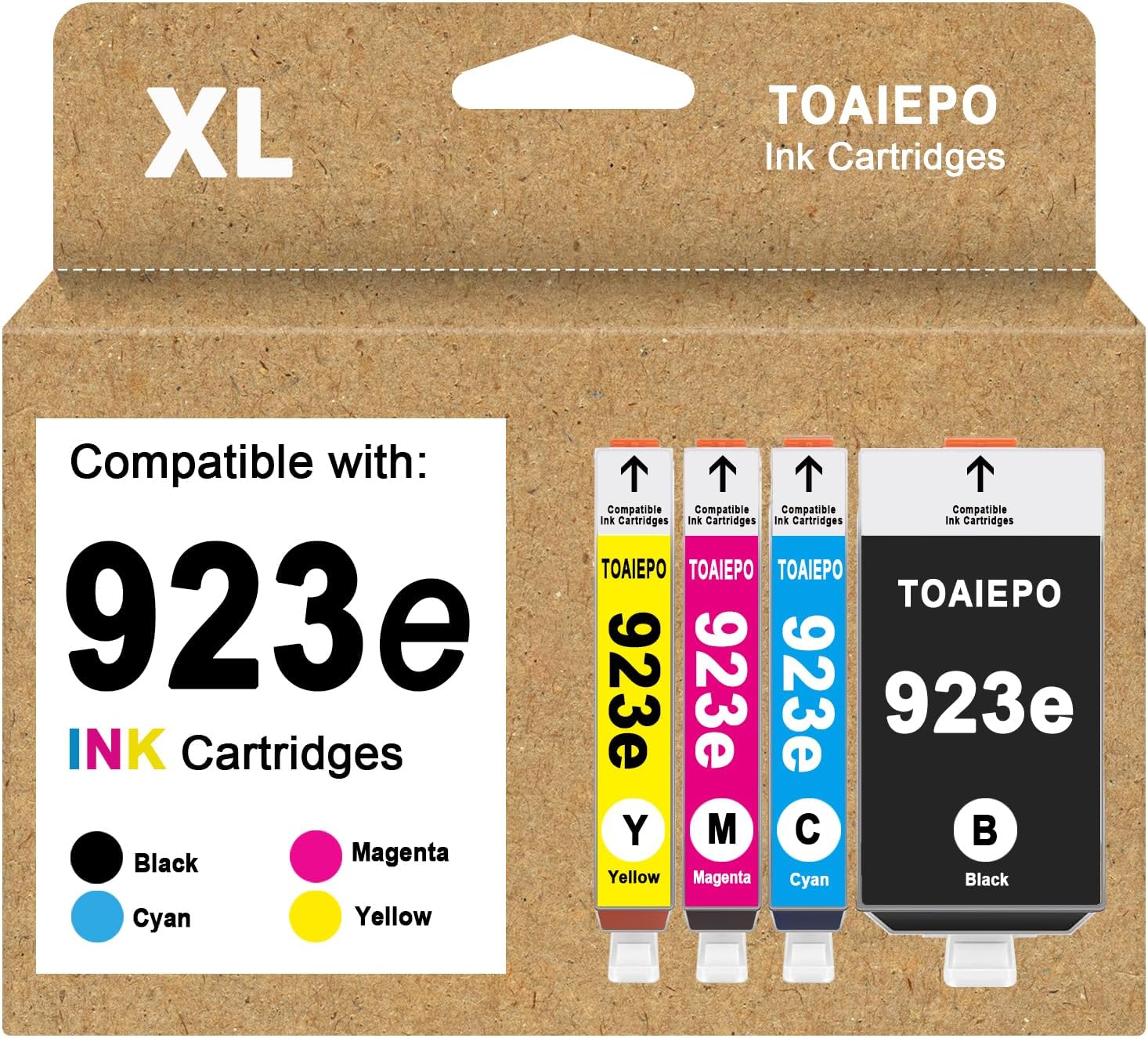 Amazon.com: TOAIEPO 923e Ink Cartridges Combo Pack Replacement for HP ...