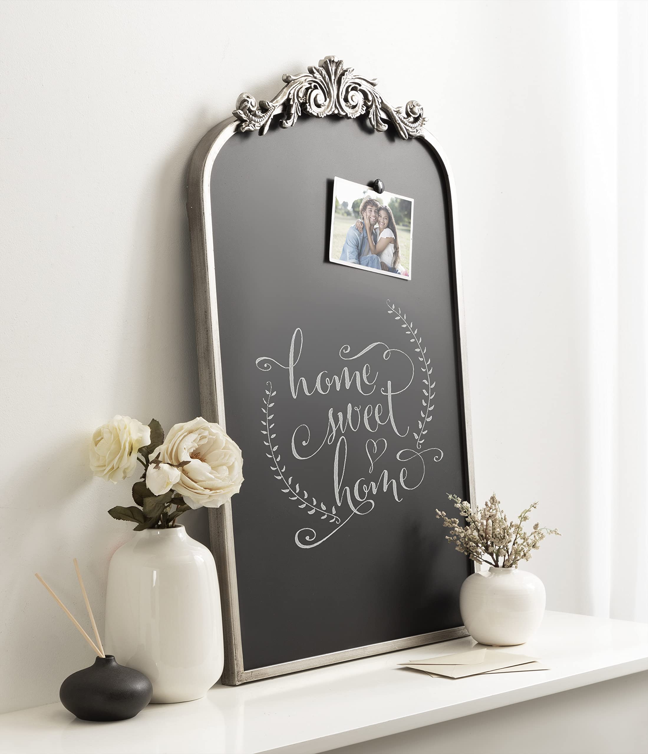 Magnetic Chalkboard Kate And Laurel Arendahl Arch Chalkboard; Silver ...
