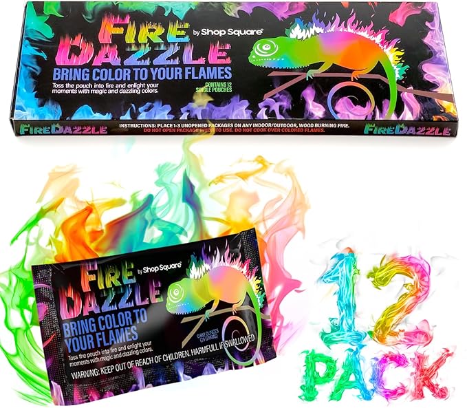 Amazon.com : Fire Dazzle Fire Color Changing Packets - Fire Color ...