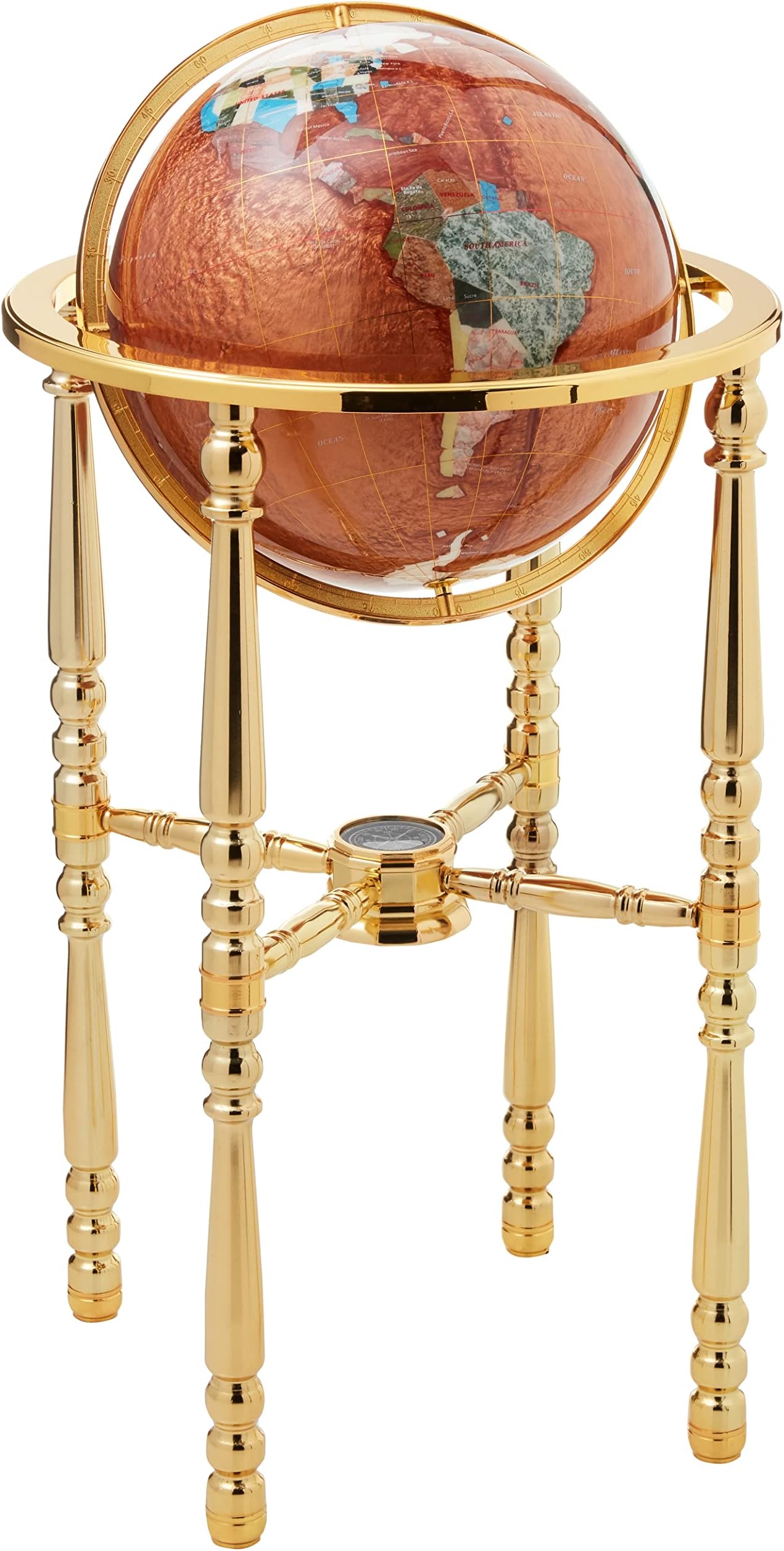 Amazon.com: Unique Art 21-Inch Tall Turquoise Ocean Table Top Gemstone ...