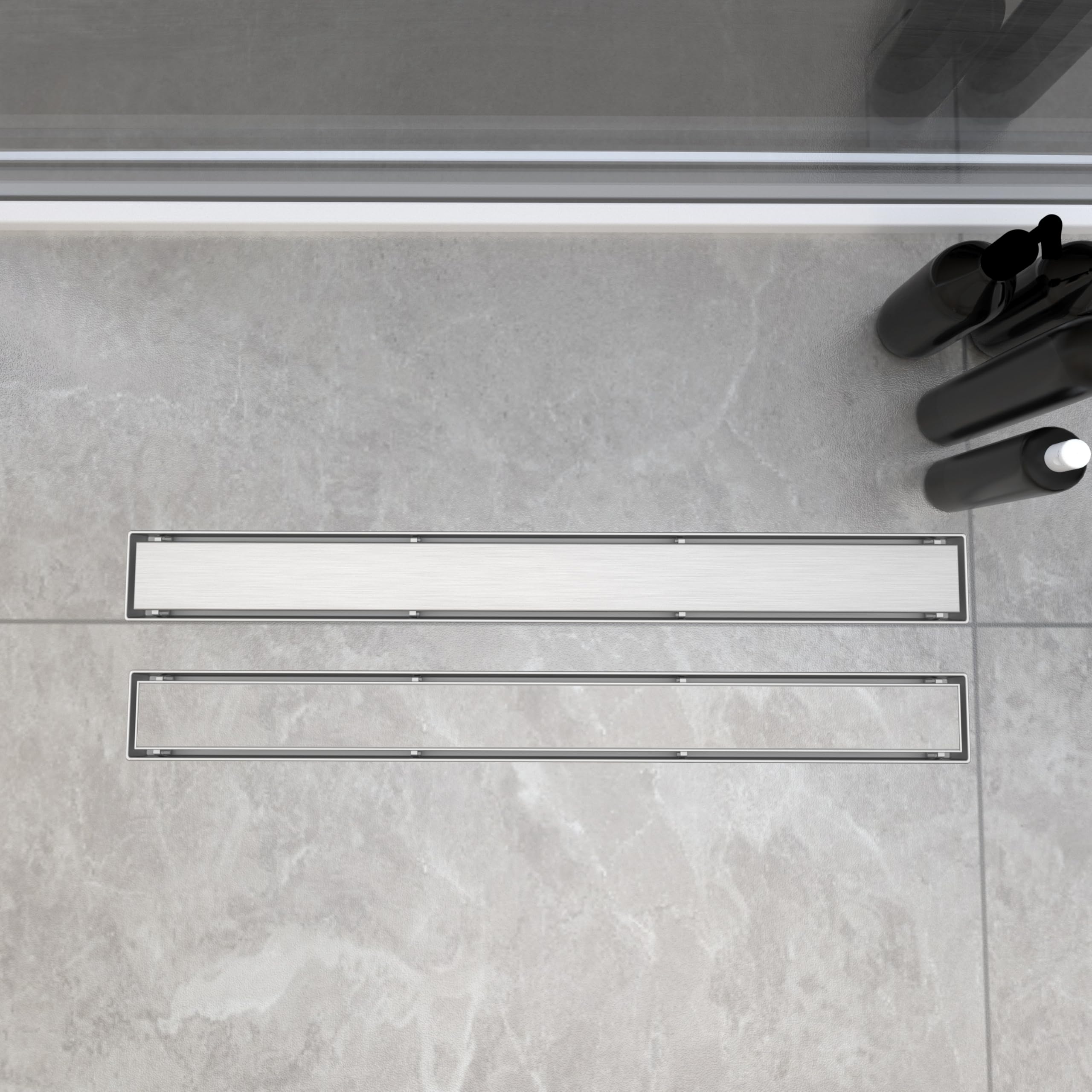 T&K Linear Shower Drain 2 In 1 Tileable and 360 Rotatable 50cm ...