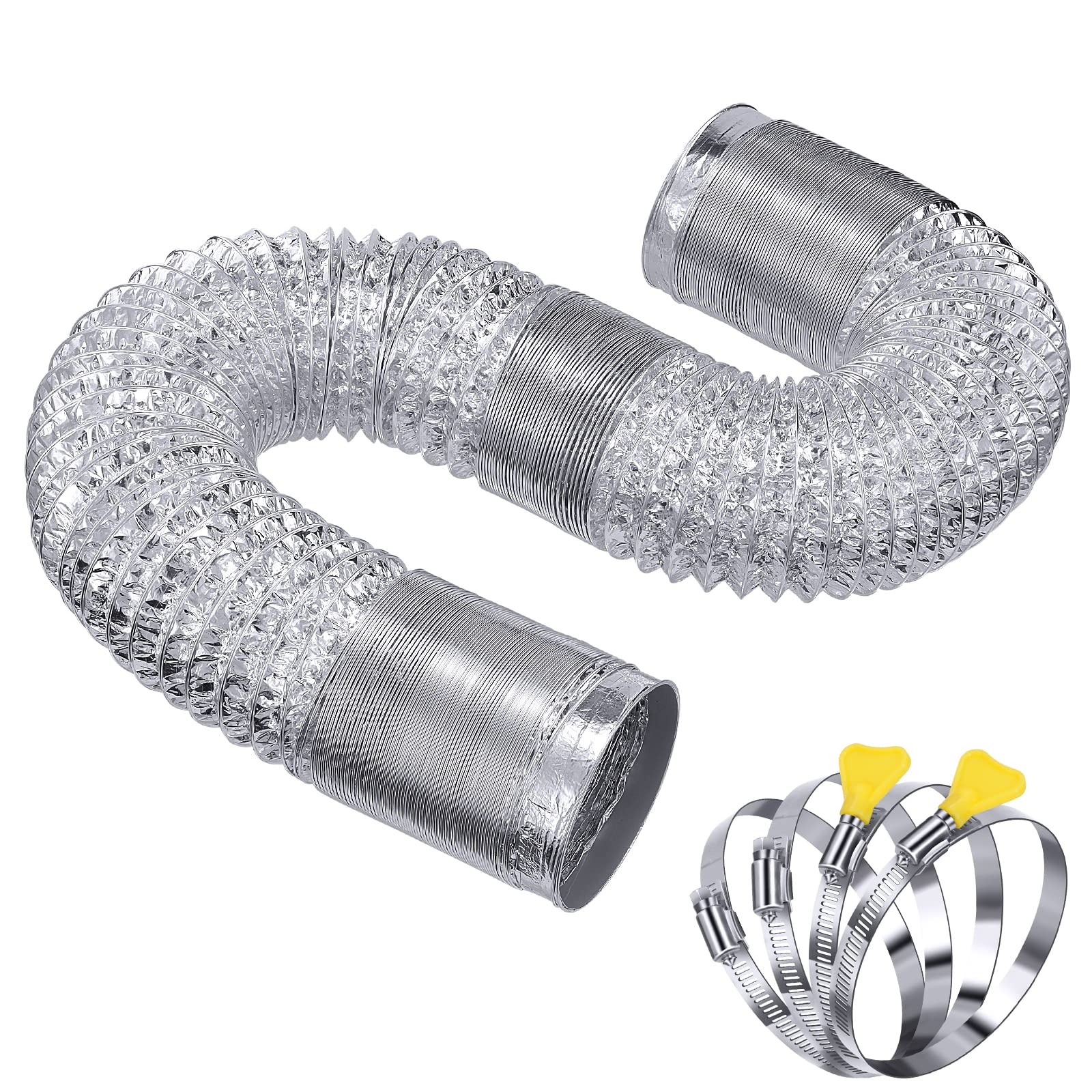 Snapklik.com : Steelsoft Heavy Duty 4"Flexible Dryer Vent Exhaust Duct ...