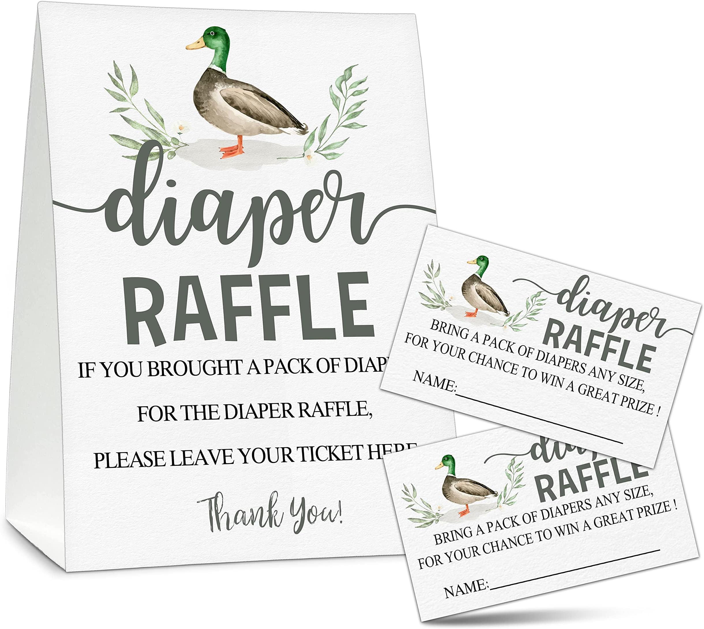 Amazon.com: Baby shower Diaper Raffle Game Kit - Wildflowers Theme - 1 ...