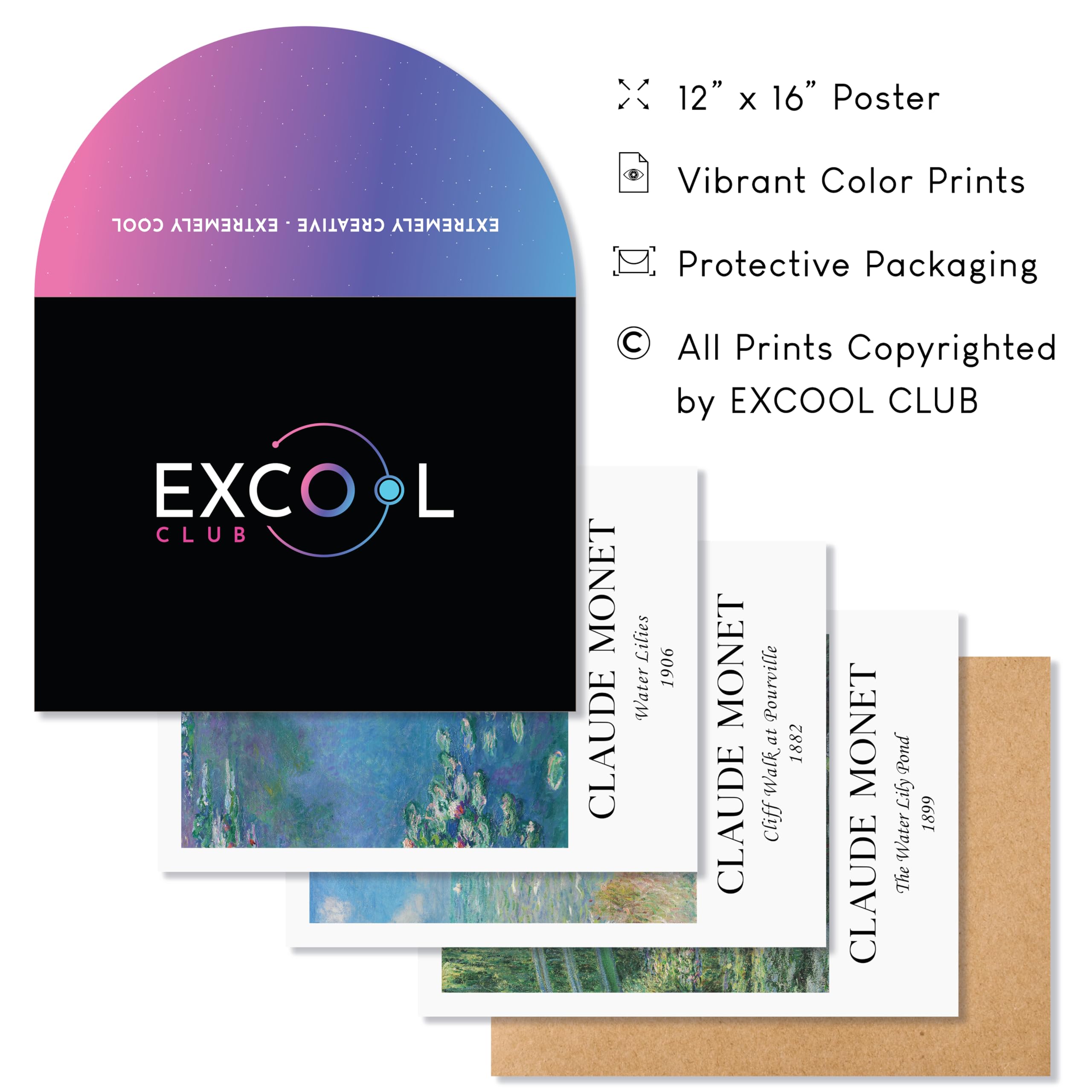 Snapklik.com : EXCOOL CLUB Claude Monet Wall Art - 12x16 Claude Monet ...