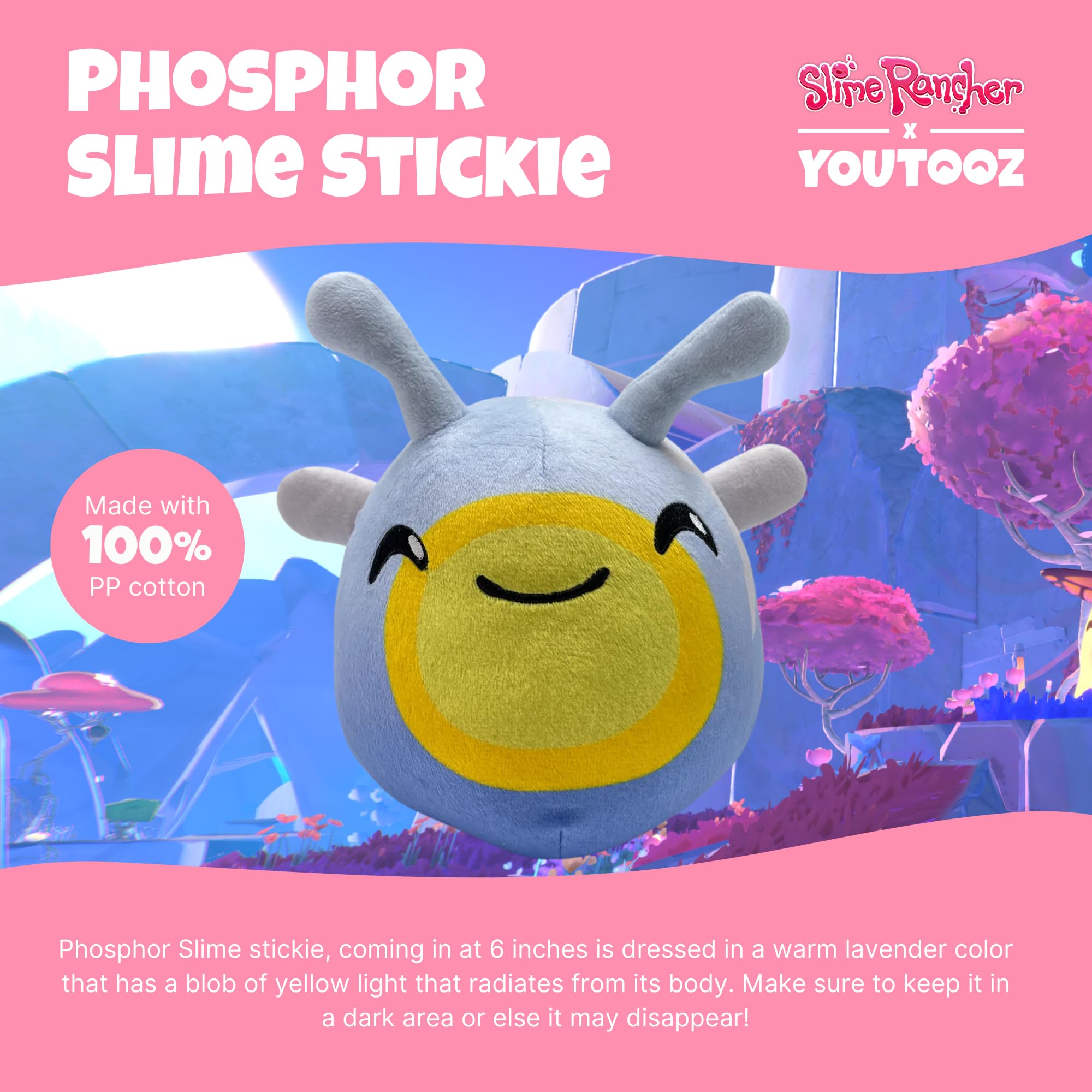 Snapklik.com : Youtooz Slime Rancher 6 Inch Phosphor Slime Plush Stickie