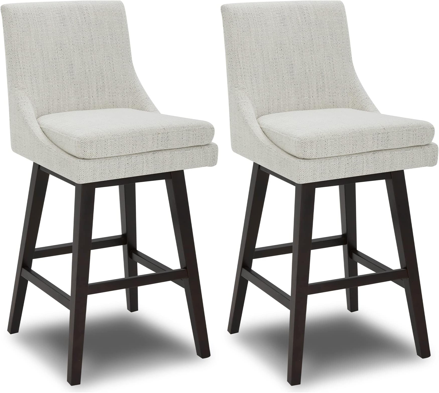 Amazon.com: CHITA Bar Height Swivel Barstool with Back Set of 2, FSC ...