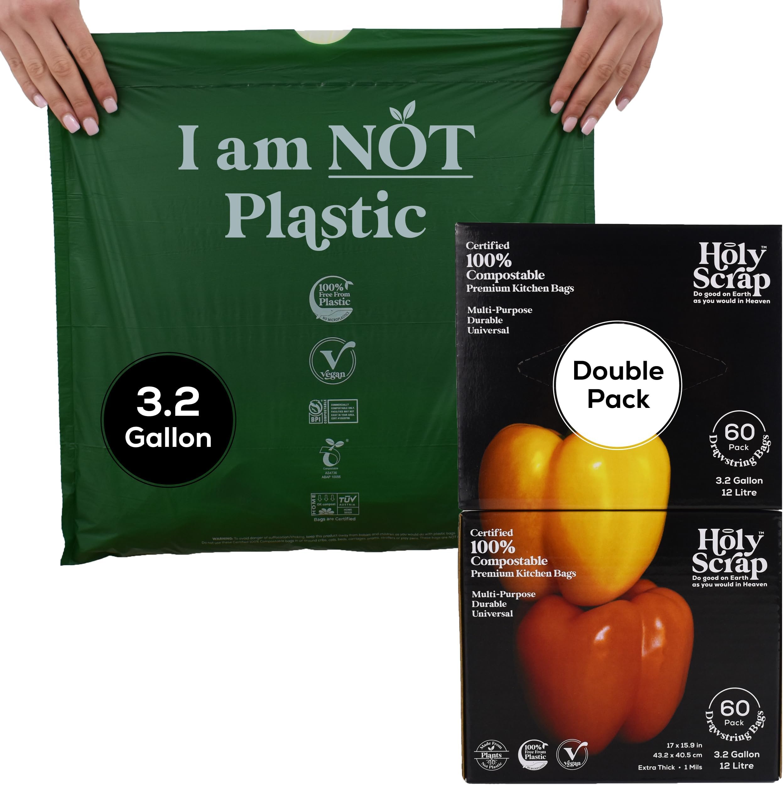 Amazon.com: Compostable Bags By Primode, 3 Gallon Food Scraps Yard ...