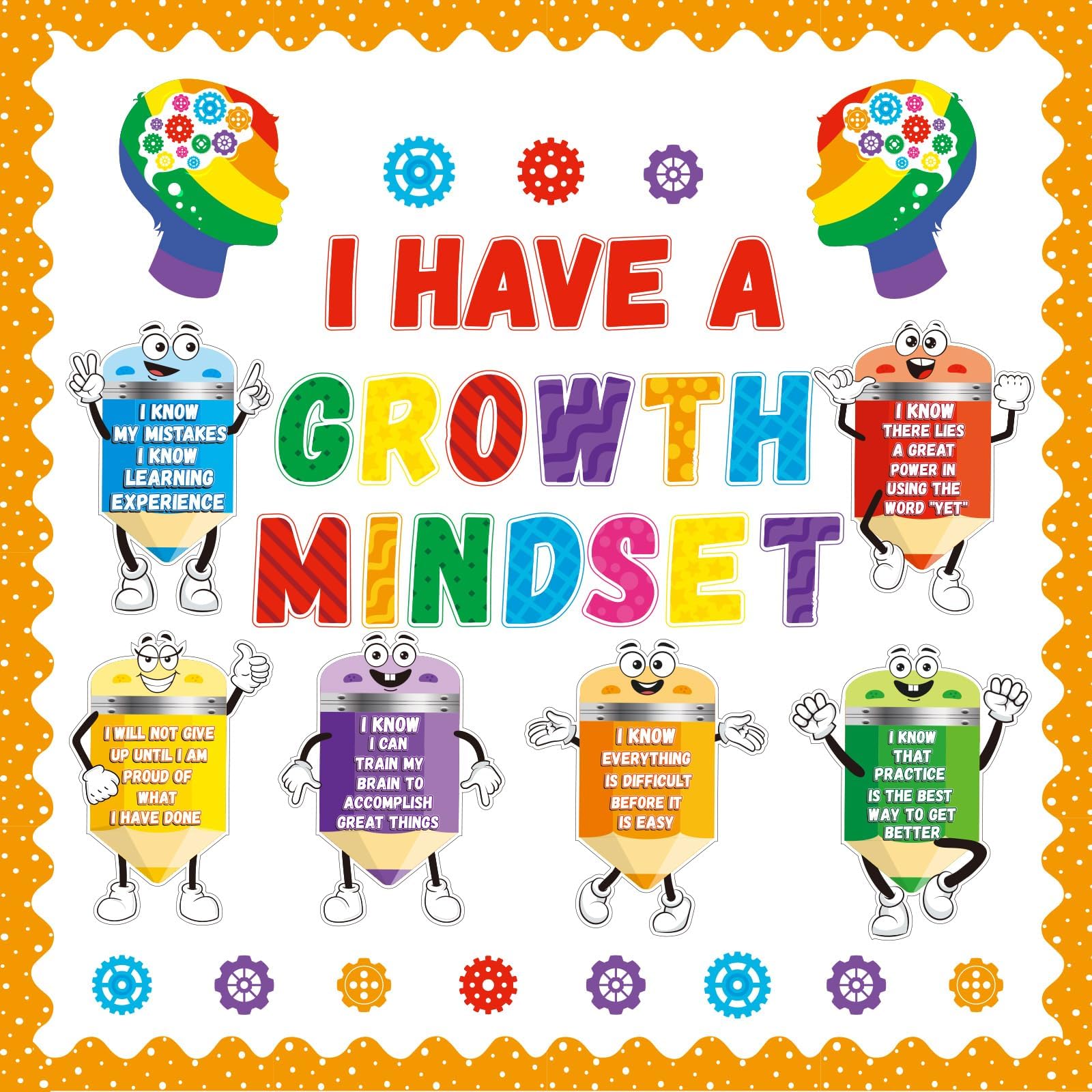 Snapklik.com : Growth Mindset Bulletin Board Decoration Set ...
