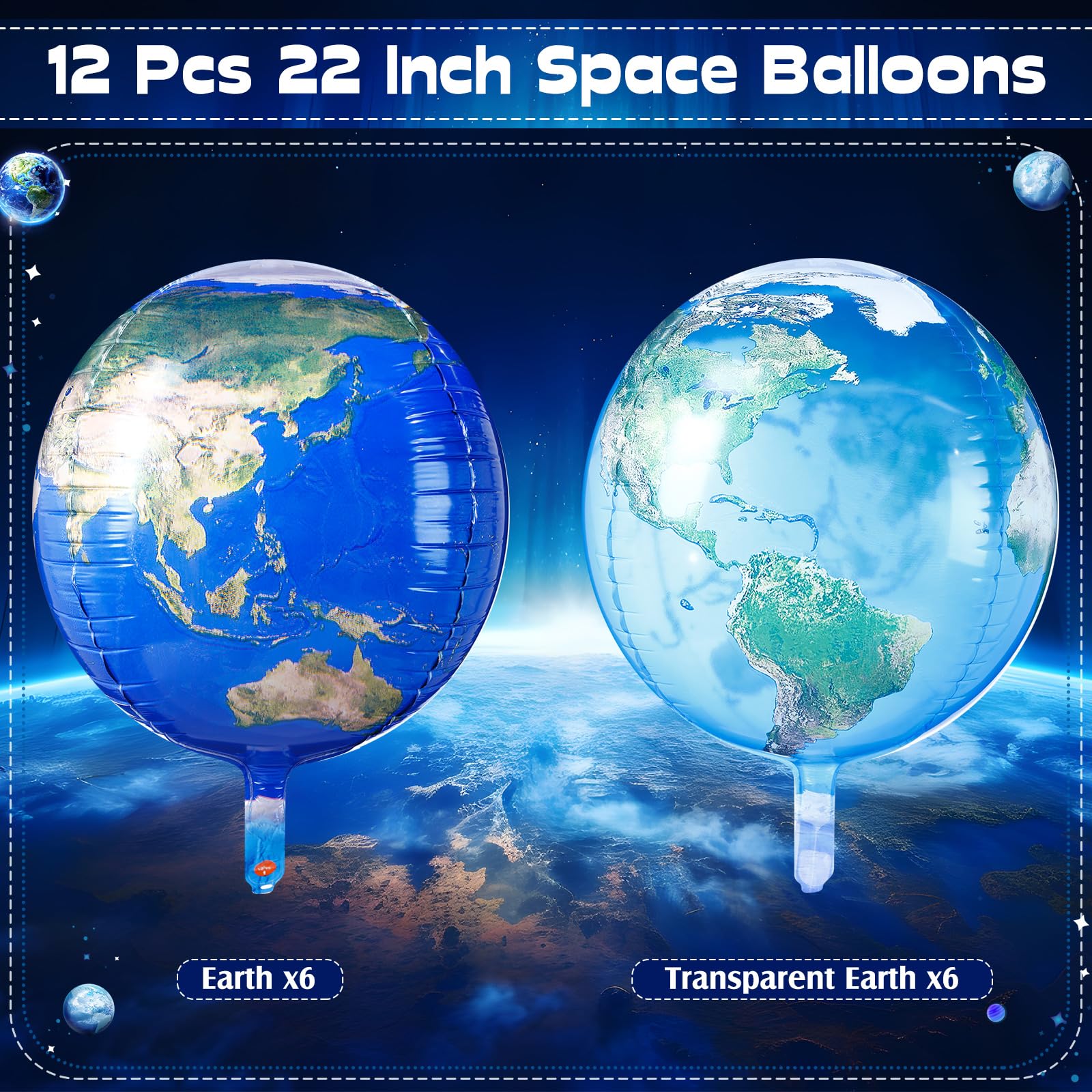 Snapklik.com : Poen 12 Pcs Space Balloons 22 Inch Large 4d Galaxy ...