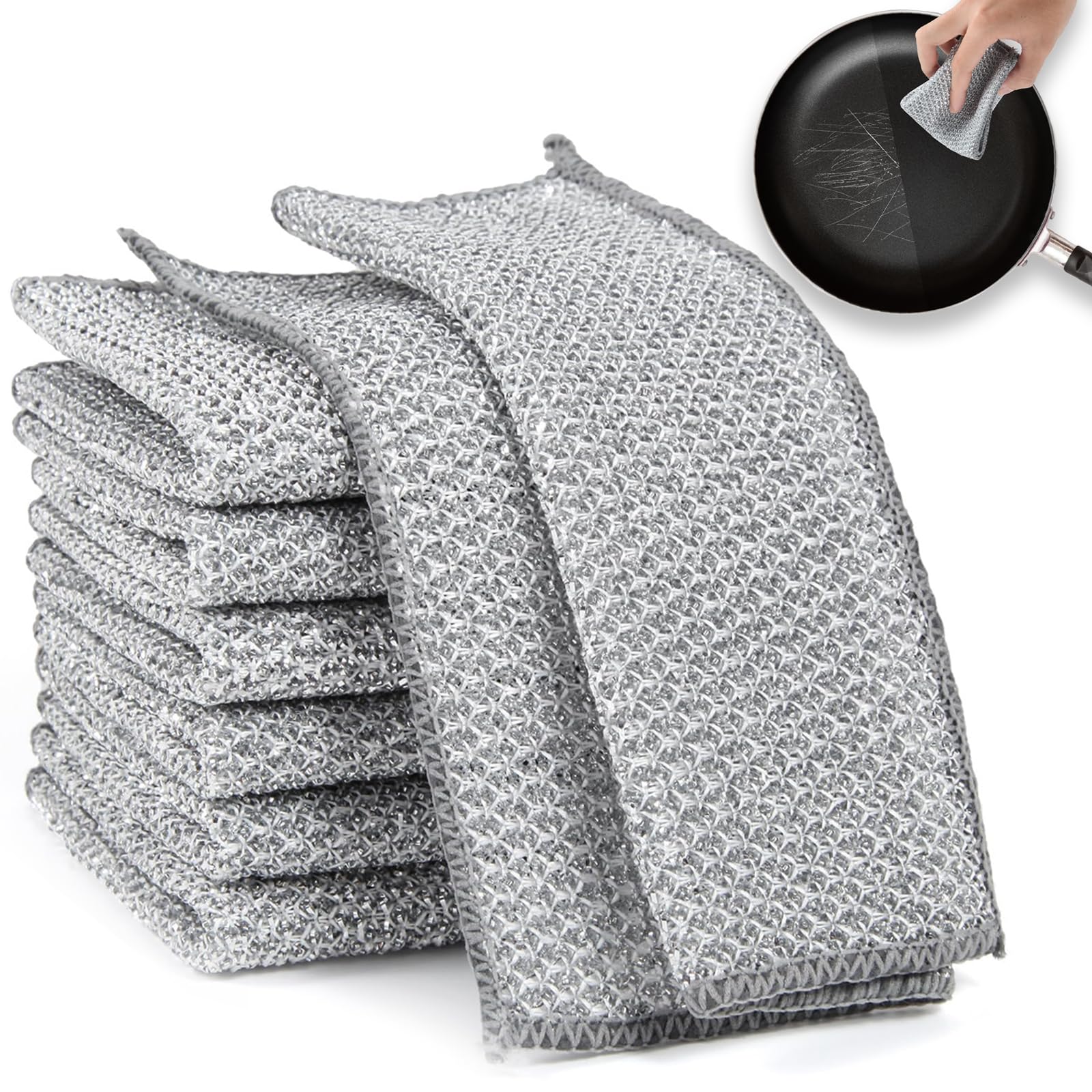 Amazon.com: Hendiy Wire Dishwashing Rag, Non Scratch Wire Dishcloth for ...