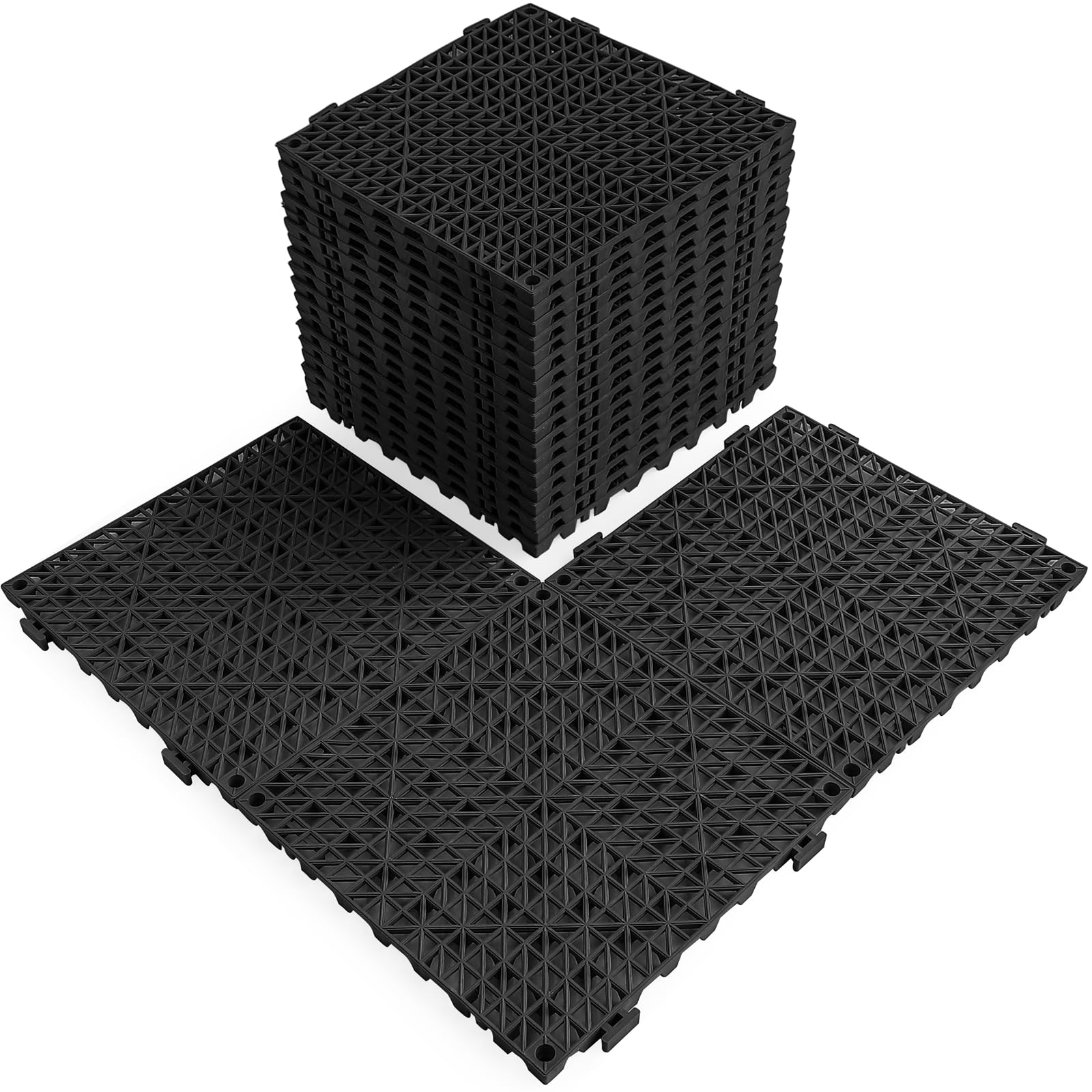 Amazon.com: MAXWAVE 18 Pack 12" x 12" Modular Interlocking Floor Mats ...