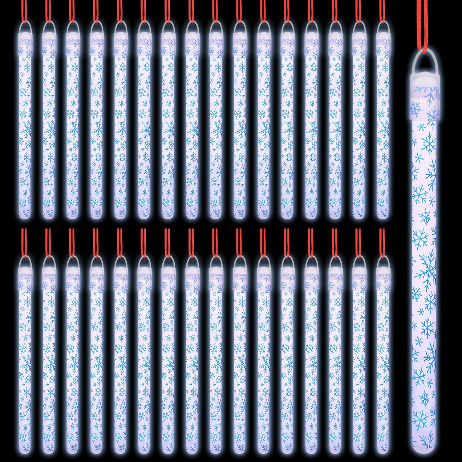 Amazon.com: Leyndo 50 Christmas Glow Sticks with Lanyard 6 Inch Glow in ...