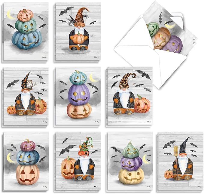 Amazon.com : The Best Card Company - 20 Happy Halloween Note Cards ...