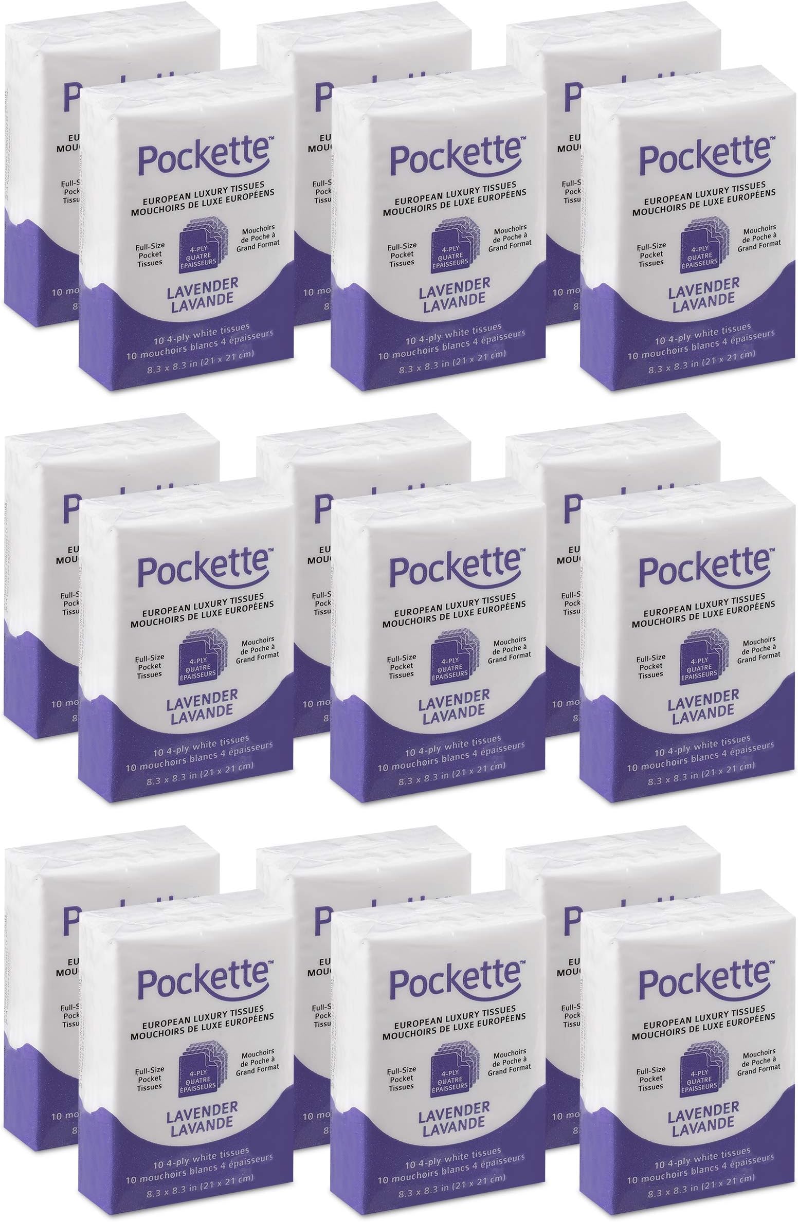 Amazon.com: Pockette Premium 4 Ply Pocket Size Facial Tissues - 18 ...