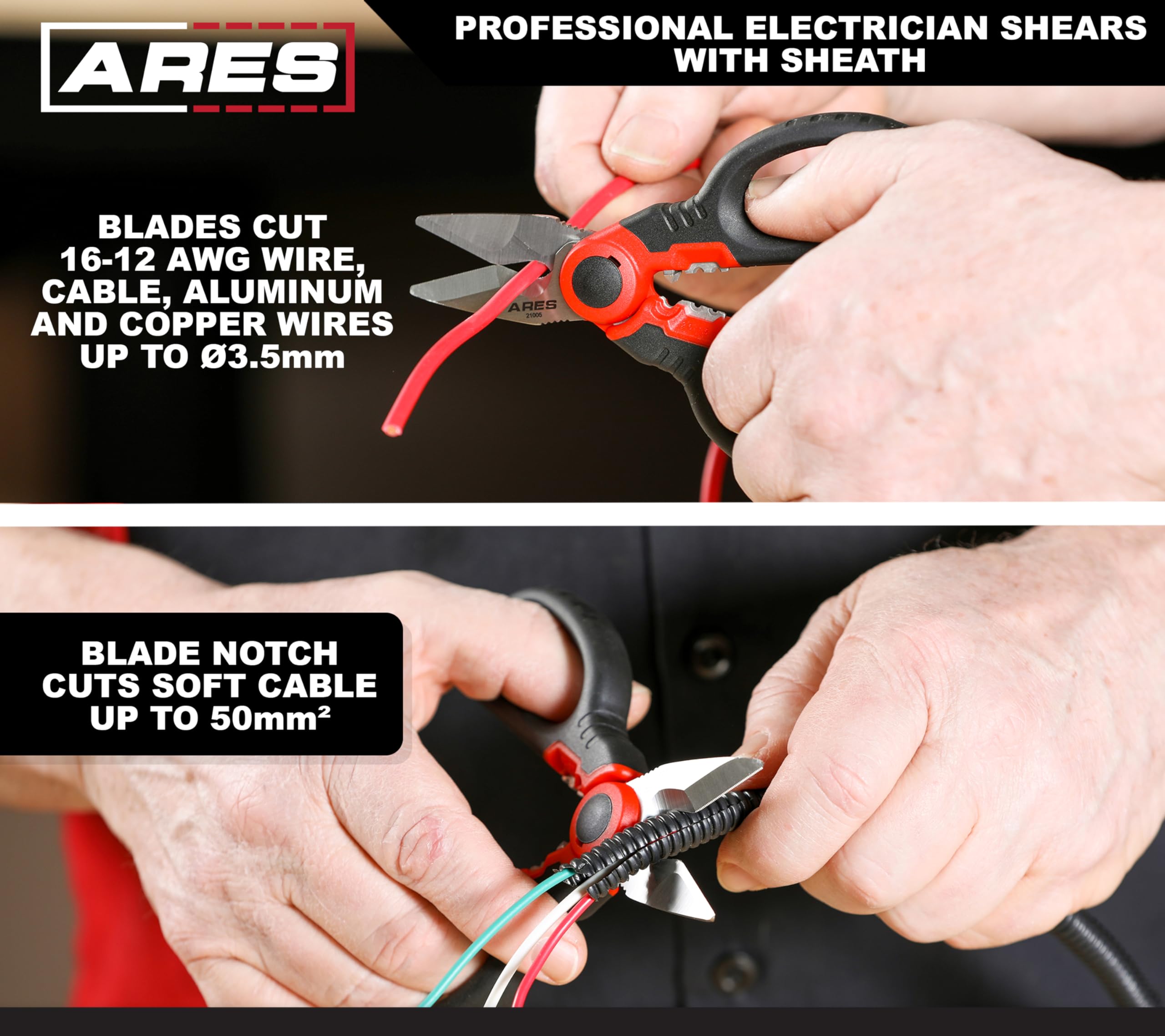 Snapklik.com : ARES 21005 6-Inch Professional Electrician Shears