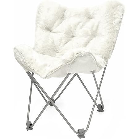 Amazon.com: Heritage Kids Faux Fur Butterfly Chair, Rainbow 27.5D x 31 ...