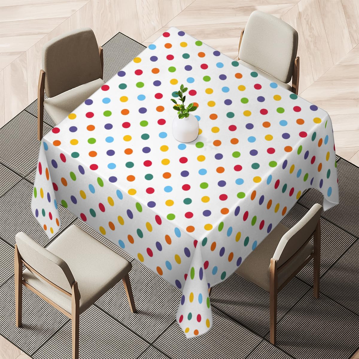 Polka Dot Fabric Tablecloths