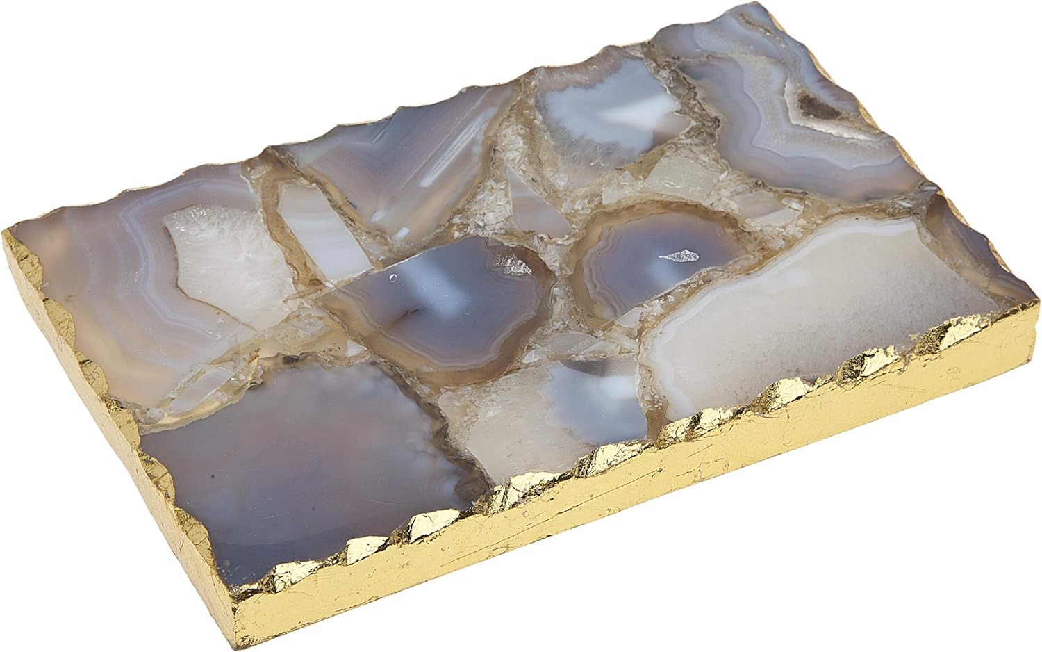 Amazon.com | Blue Agate Board Platter Tray by Godinger with Silver Trim ...