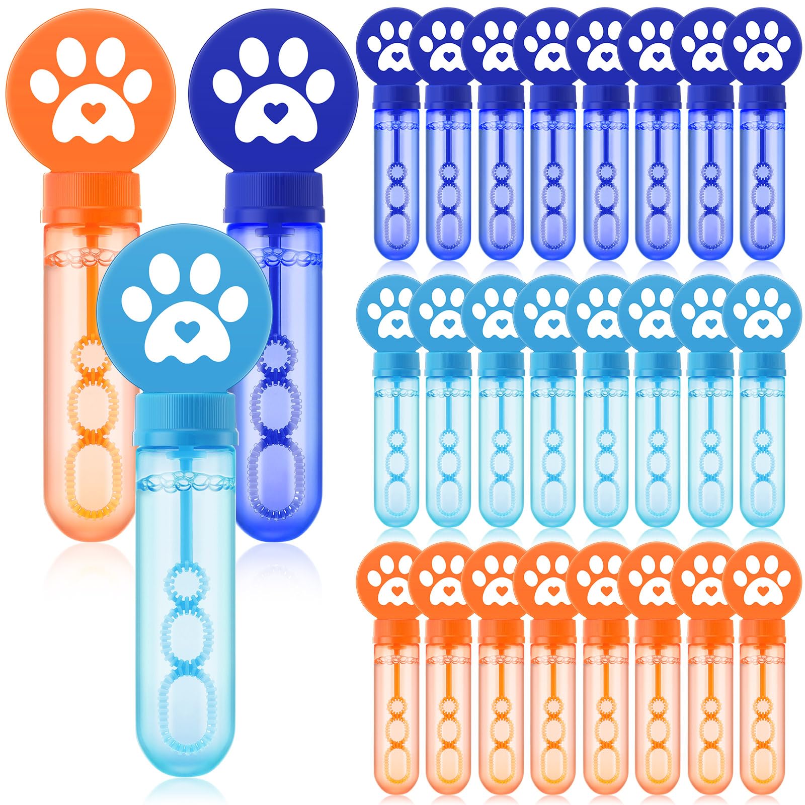 Snapklik.com : Rotatingpals 24 Pcs Blue Dog Paw Print Bubble Wands Mini ...