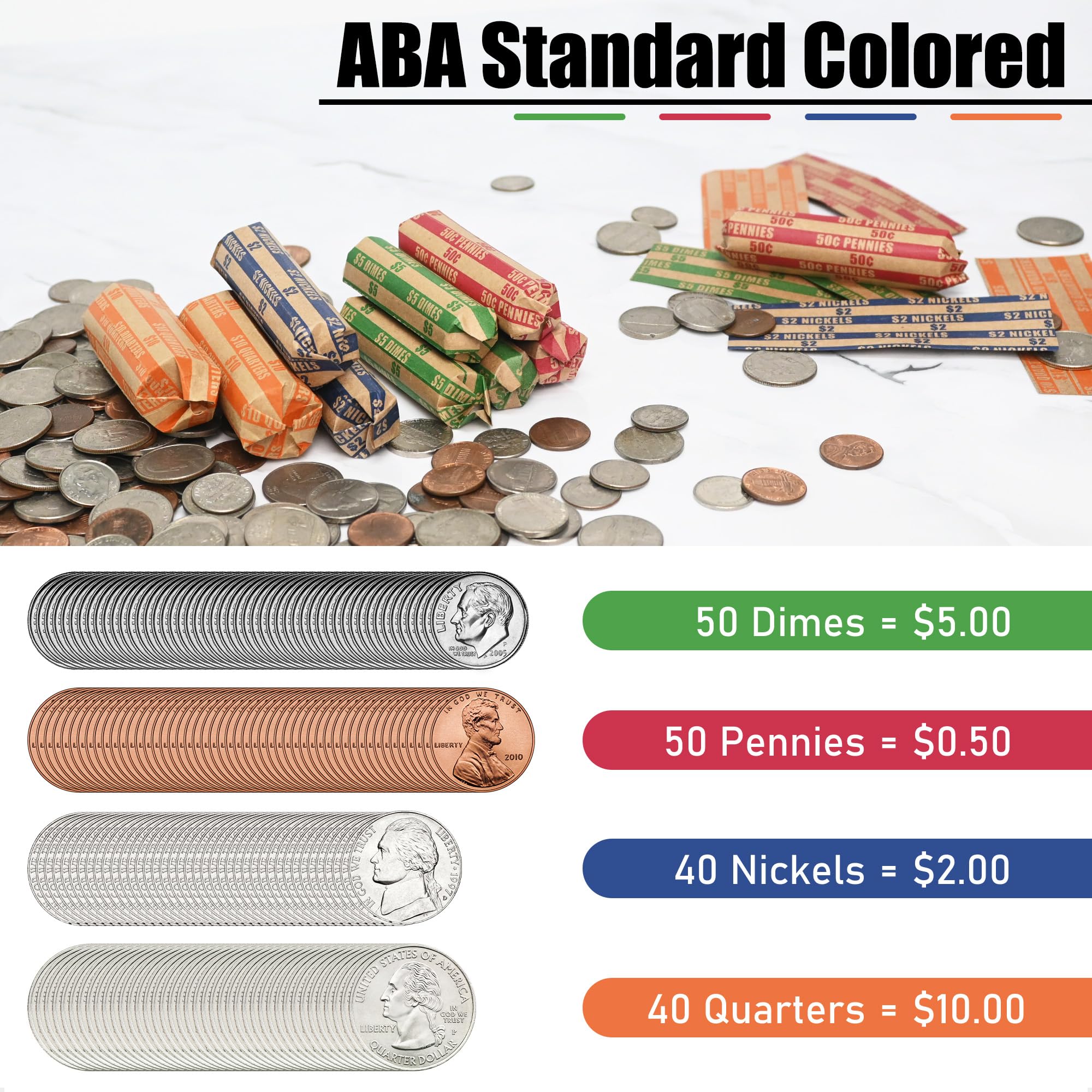Snapklik.com : L LIKED 1000 Assorted Flat Striped Coin Wrappers ...