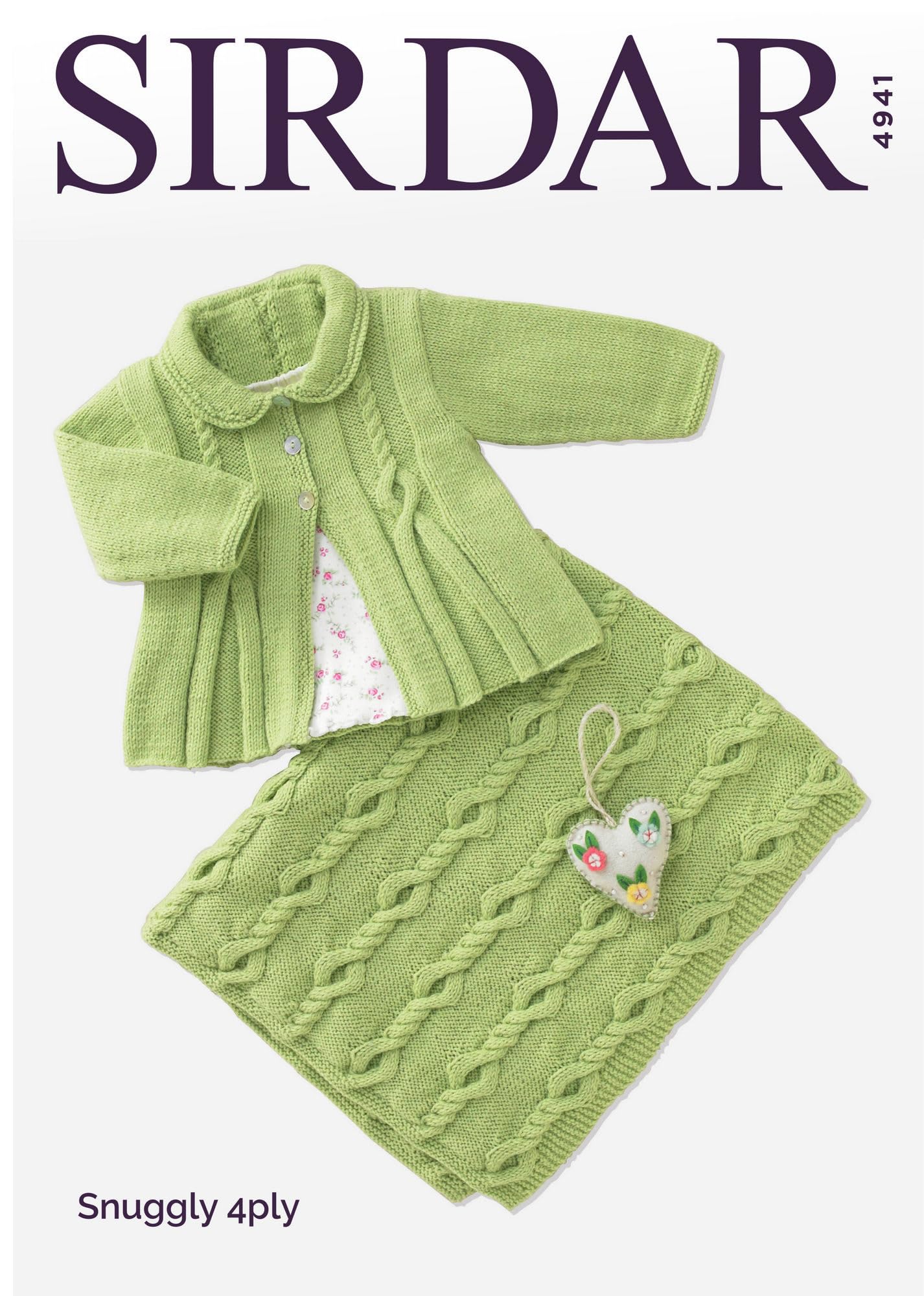 Sirdar Knitting Pattern 4941 - Baby Matinee Coat and Blanket : Amazon ...