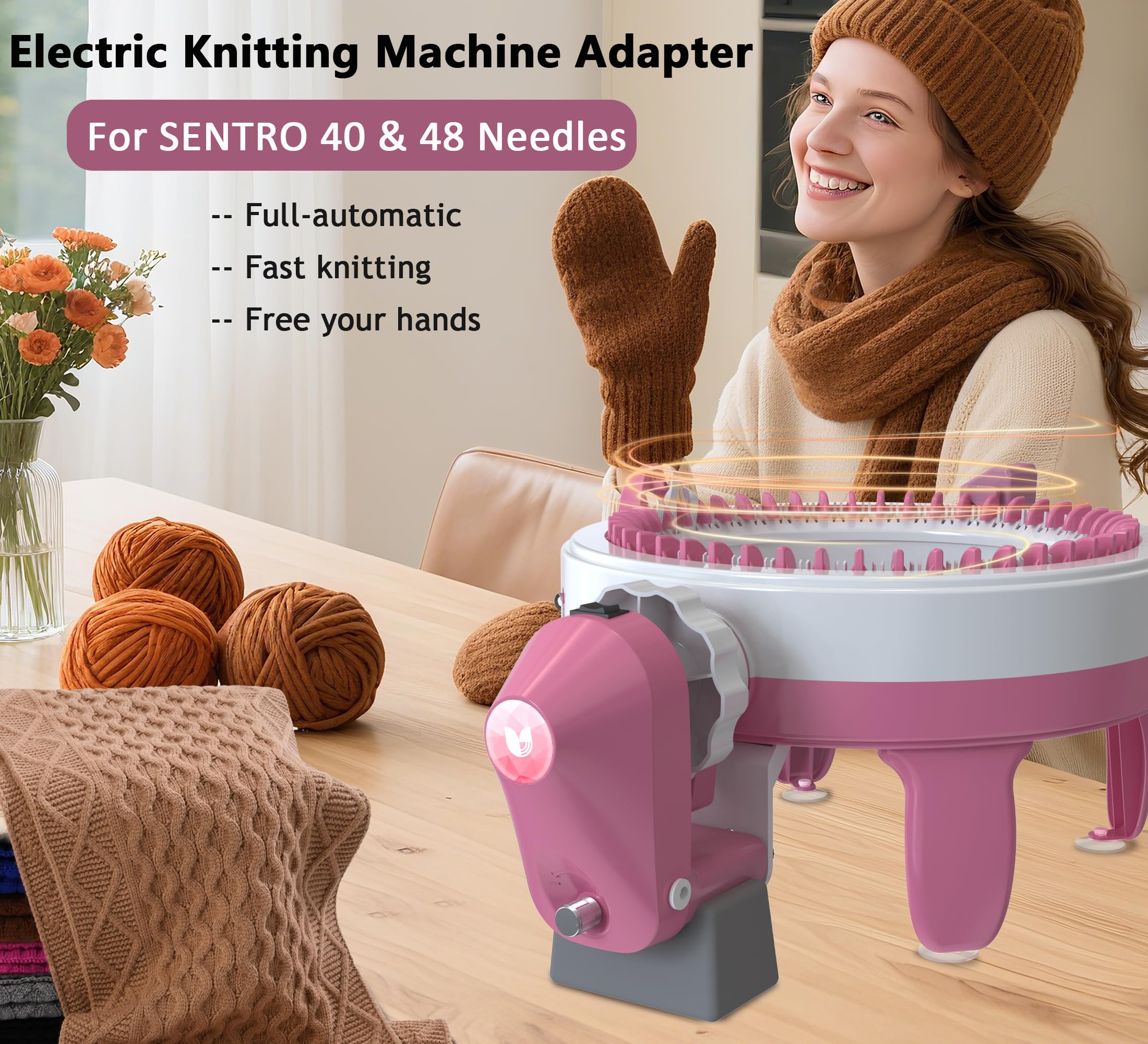 Snapklik.com : Electric Knitting Machine Adapter For Sentro 40 & 48 ...