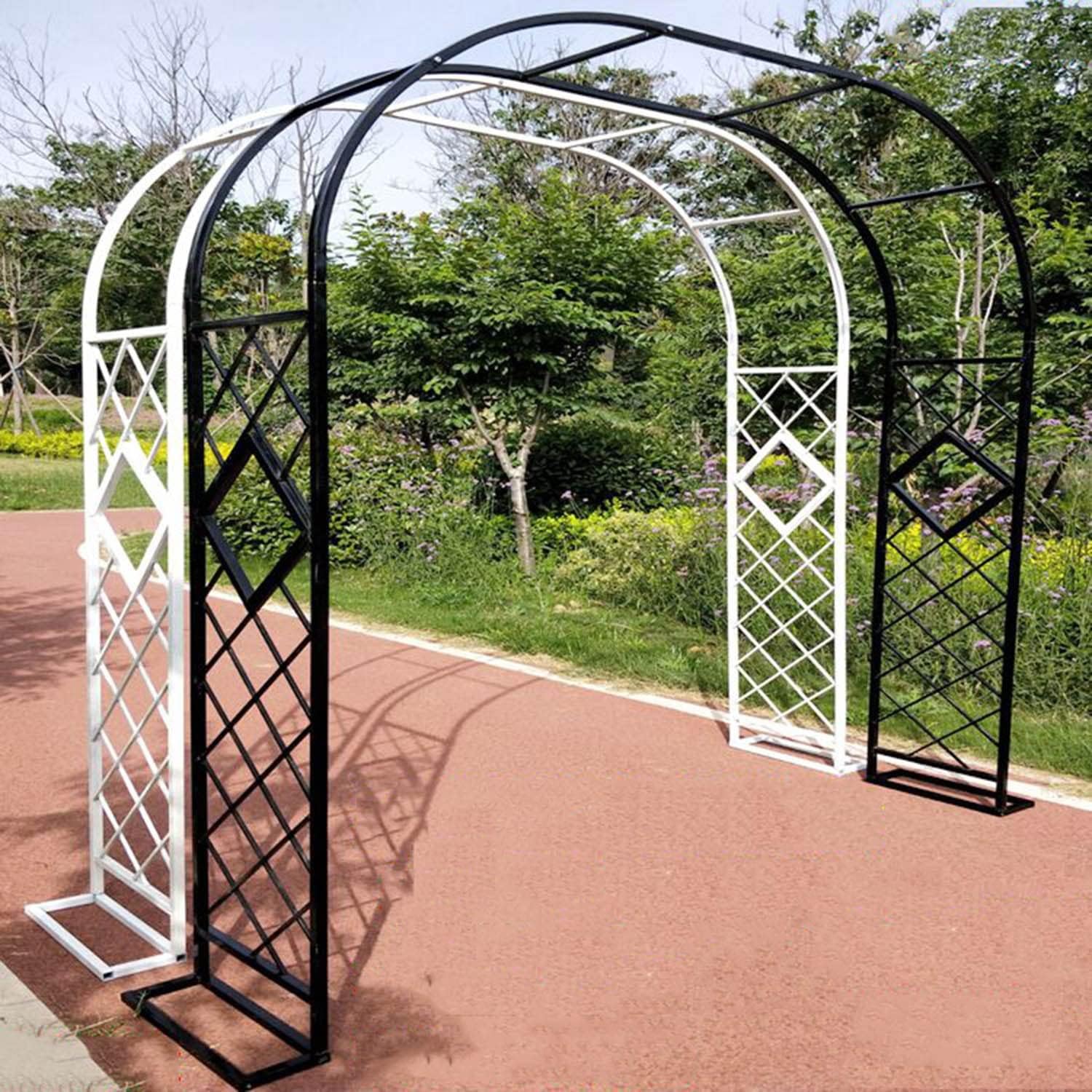 Amazon.com: Garden Arch with Metal Frame Heavy Duty Garden Rose Arch ...