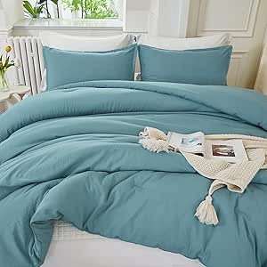 Amazon.com: Litanika Grayish Teal Comforter King Size, 3 Pieces ...