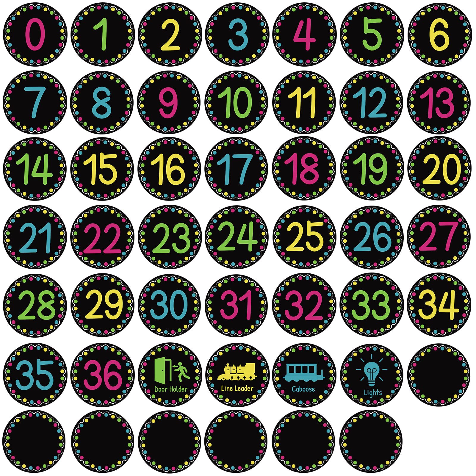 Snapklik.com : 48PCS Chalkboard Numbers Stickers Classroom Decorations ...