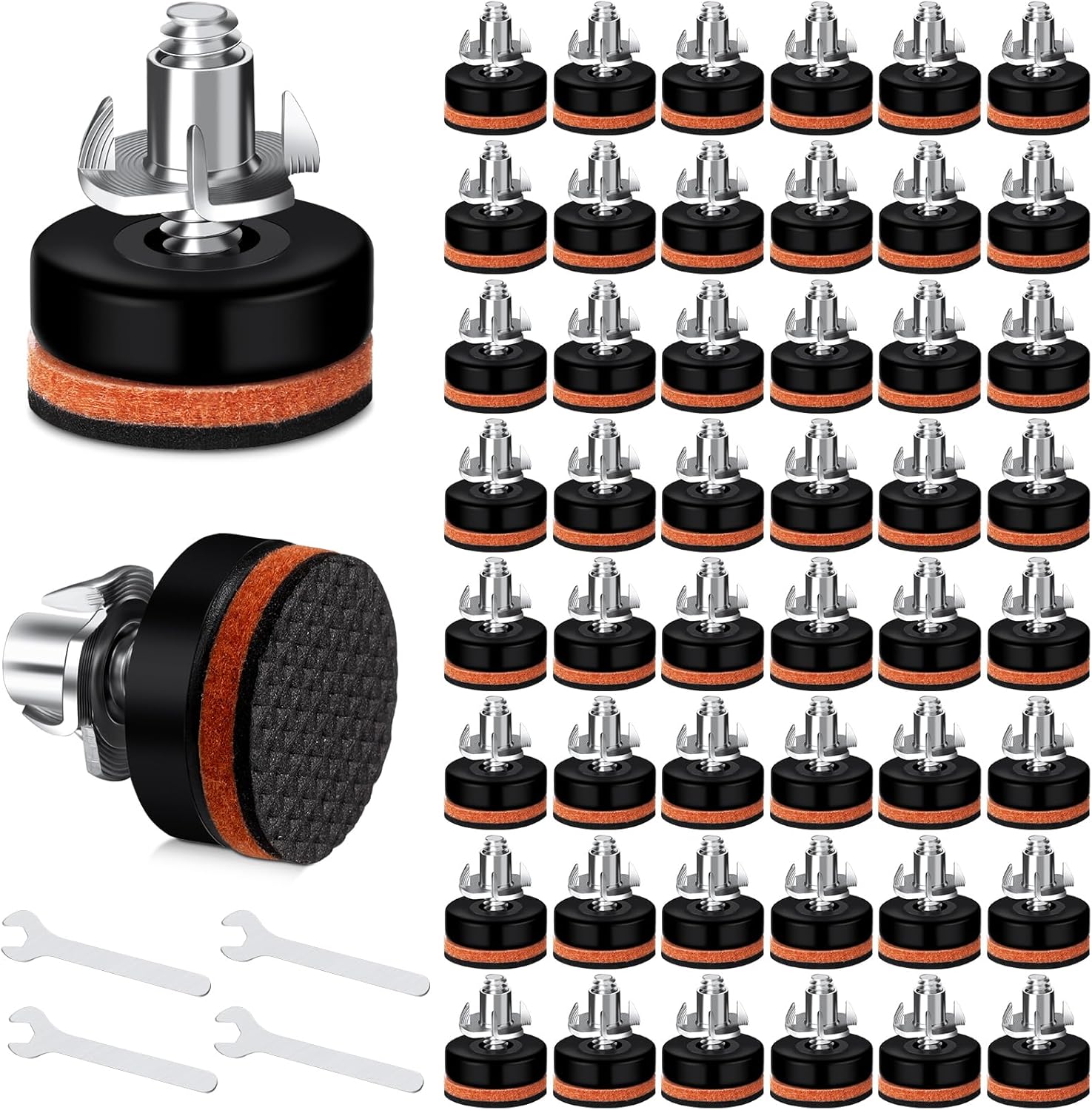 Ziliny 48 Pcs Adjustable Leveling Feet Furniture Feet Riser Protective ...