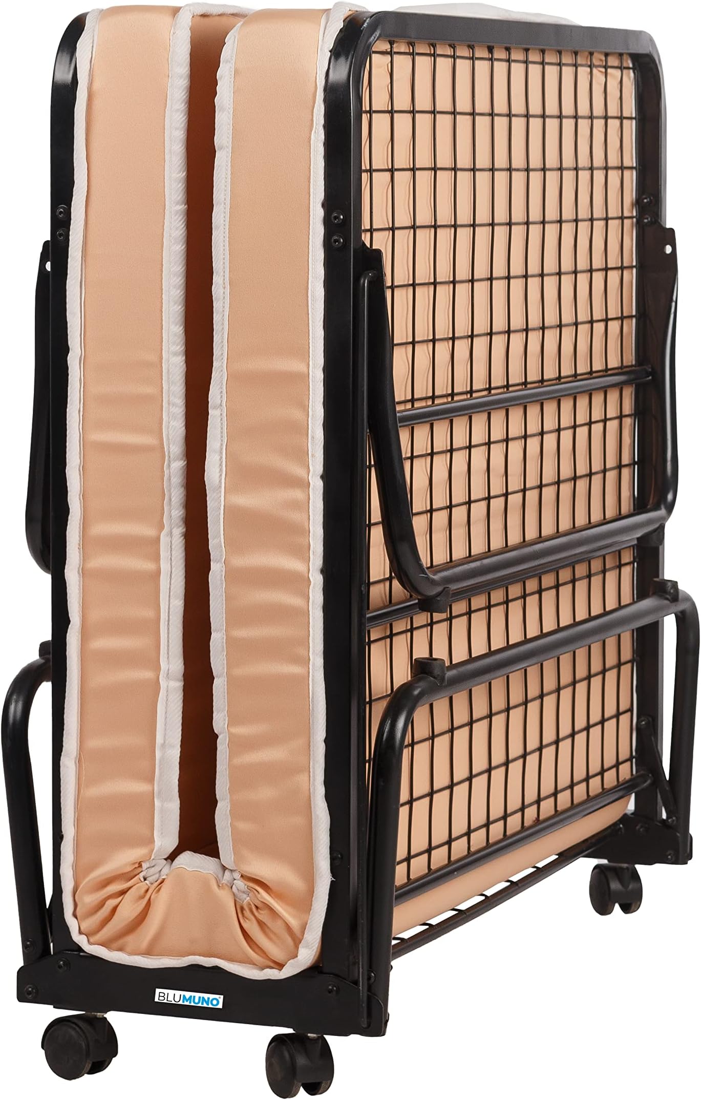 Blumuno Prima Rollaway Folding Bed with Wheels (Includes 3.5" Premium ...