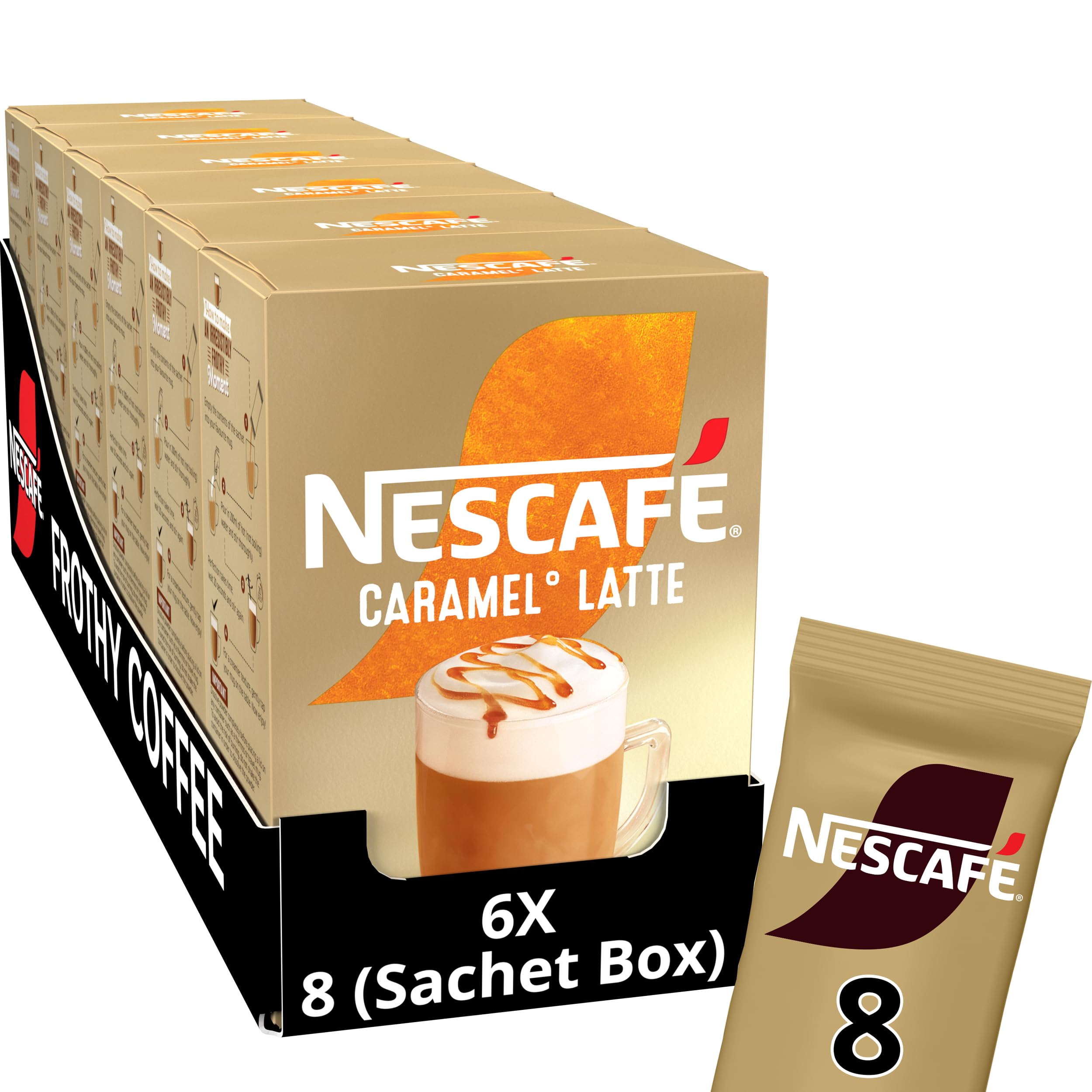 Nescafecaramel Latte Instant Coffee 8 X 17g Sachets 100 Responsibly ...