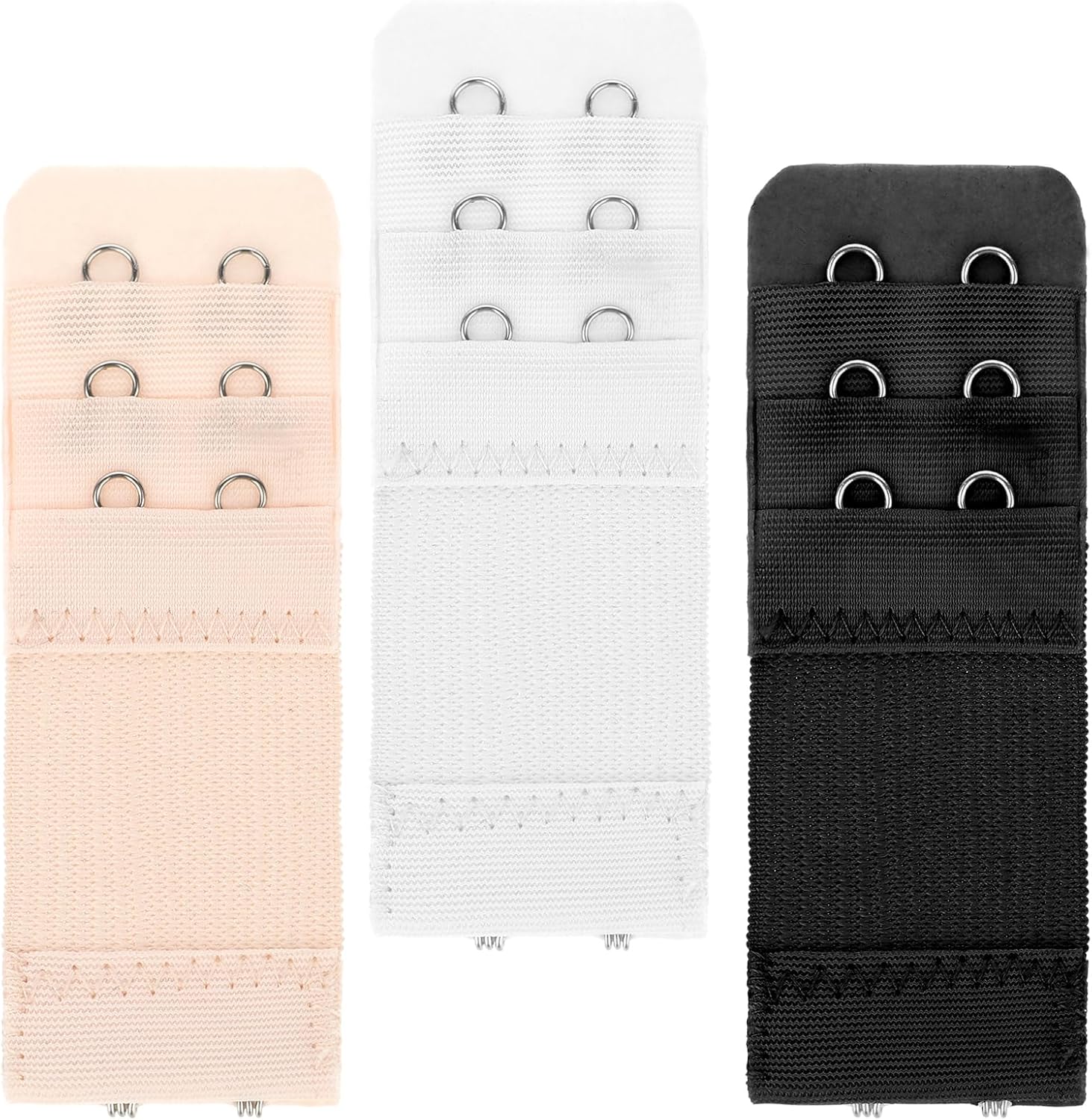 InnoHHustle 3pcs Bra Extenders 3 Hooks Women's Soft Stretchy Bra Strap ...