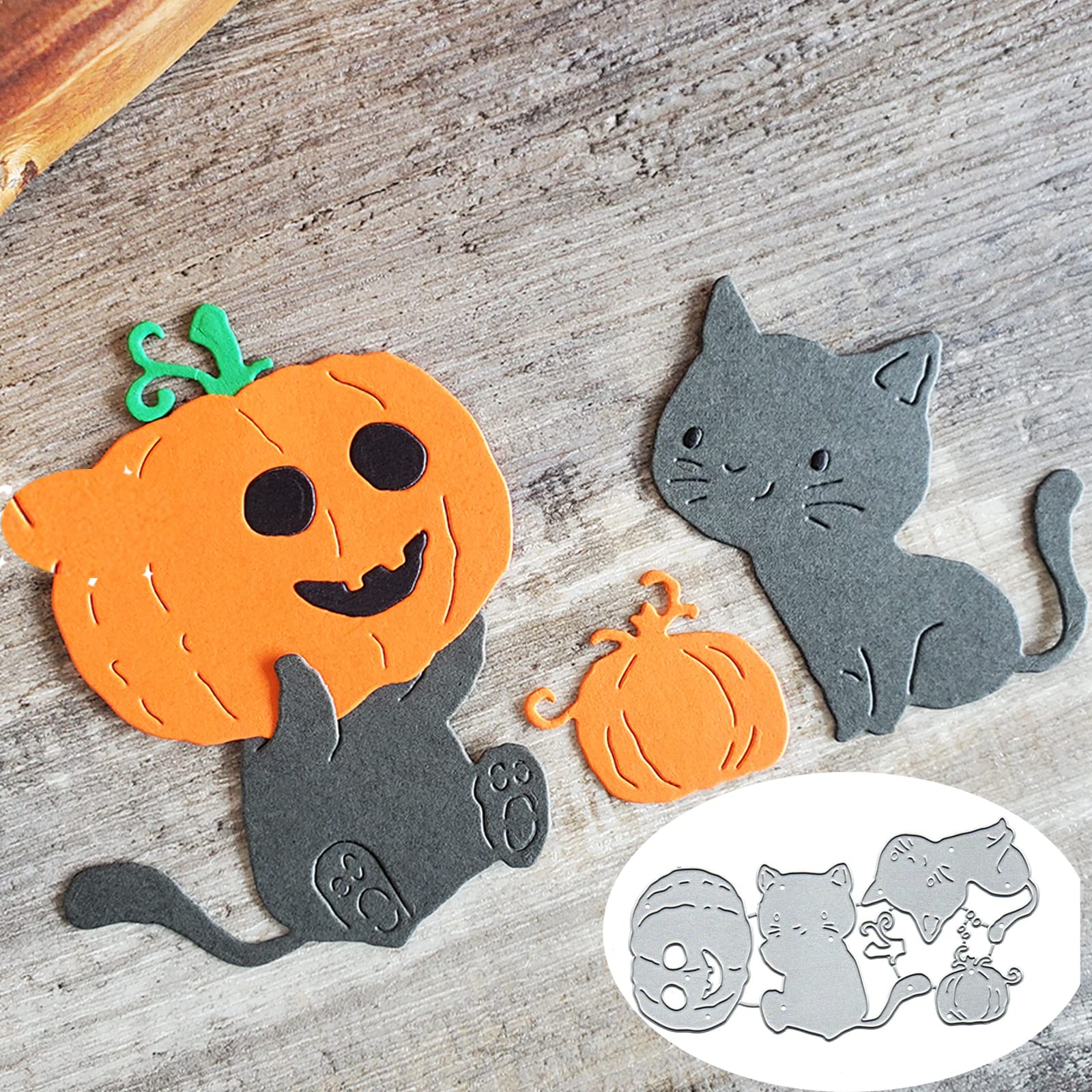 Halloween Pumpkin Cat Stencils
