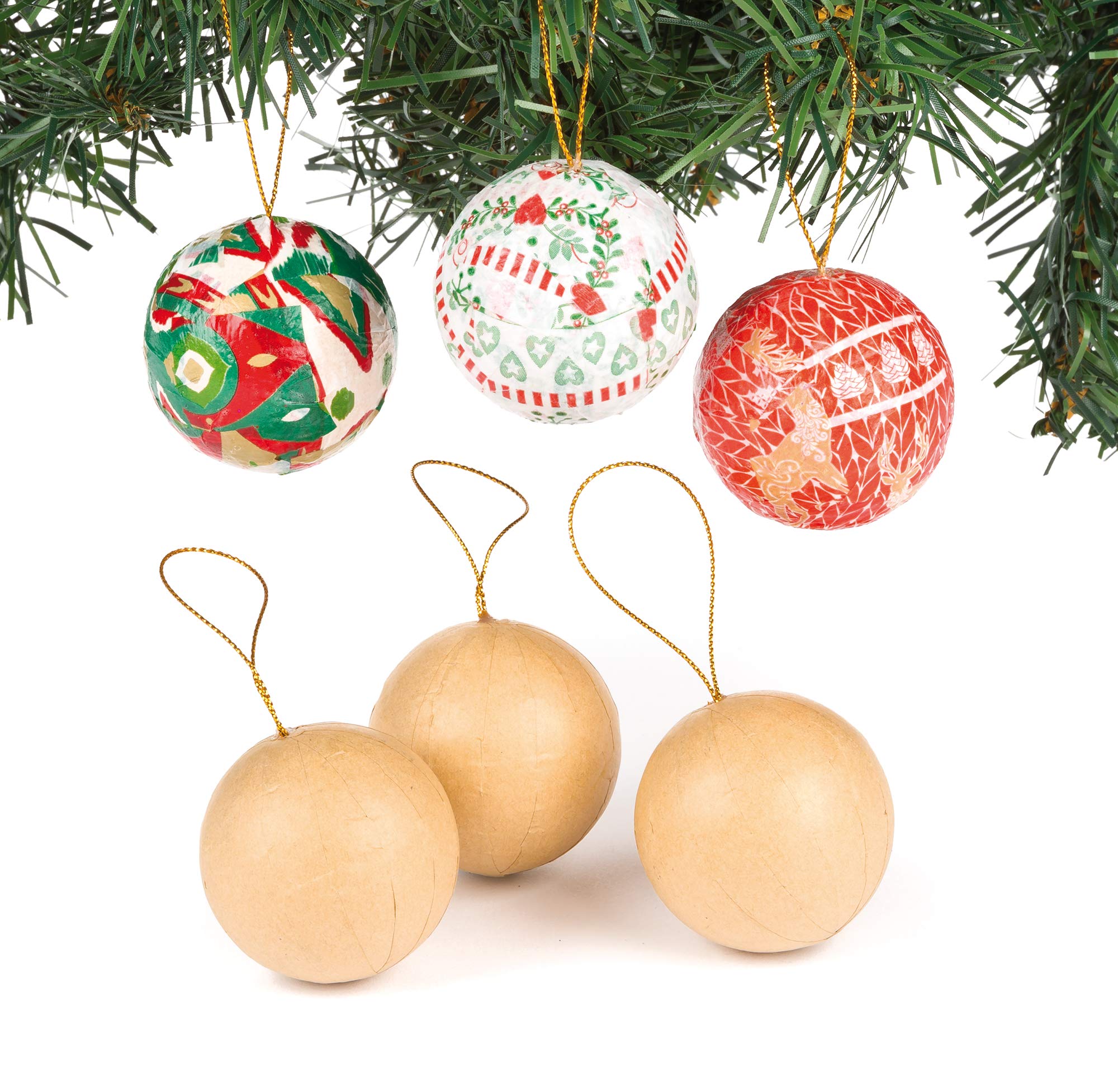 Baker Ross Craft Baubles (Pack of 6), Perfect for Children to Design ...