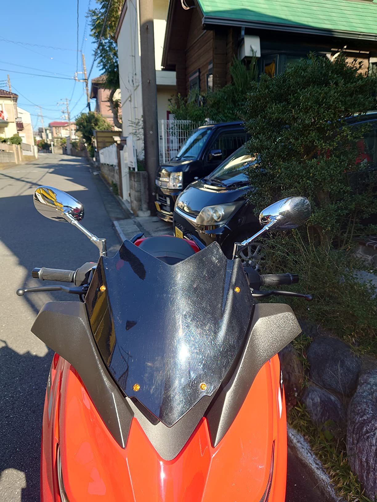 Amazon | タナックス(Tanax) バイクミラー ナポレオン スティングレイミラー クロームメッキ 左右共通 10mm正ネジ APO-101-10 | ミラー | 車＆バイク