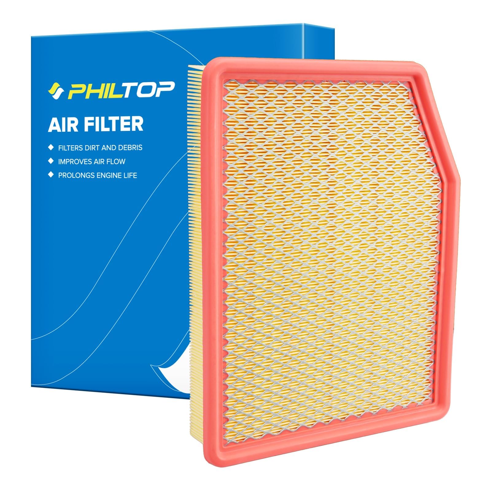 Amazon.com: PHILTOP Engine Air Filter CA12404 Replacement for Cadillac ...