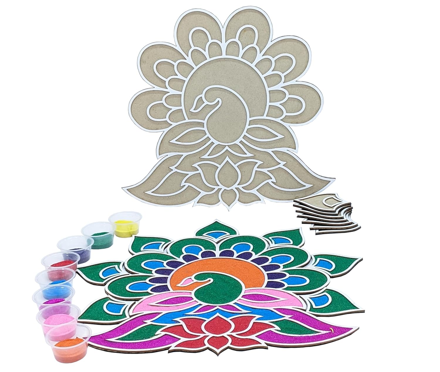 Buy StepsToDo Reusable Portable Rangoli Template Mat. Readymade Rangoli ...