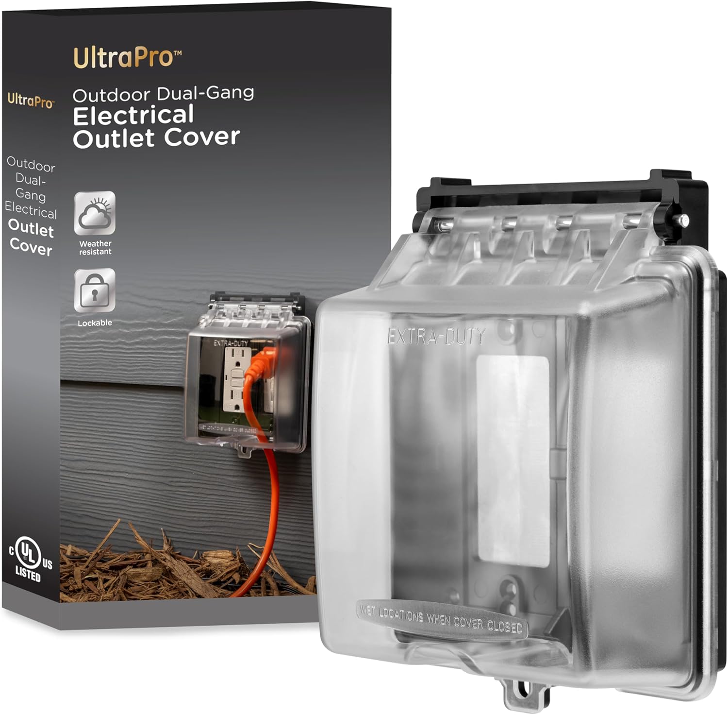 Ultrapro Outdoor Electrical Outlet Cover Dual Gang Outdoor Outlet