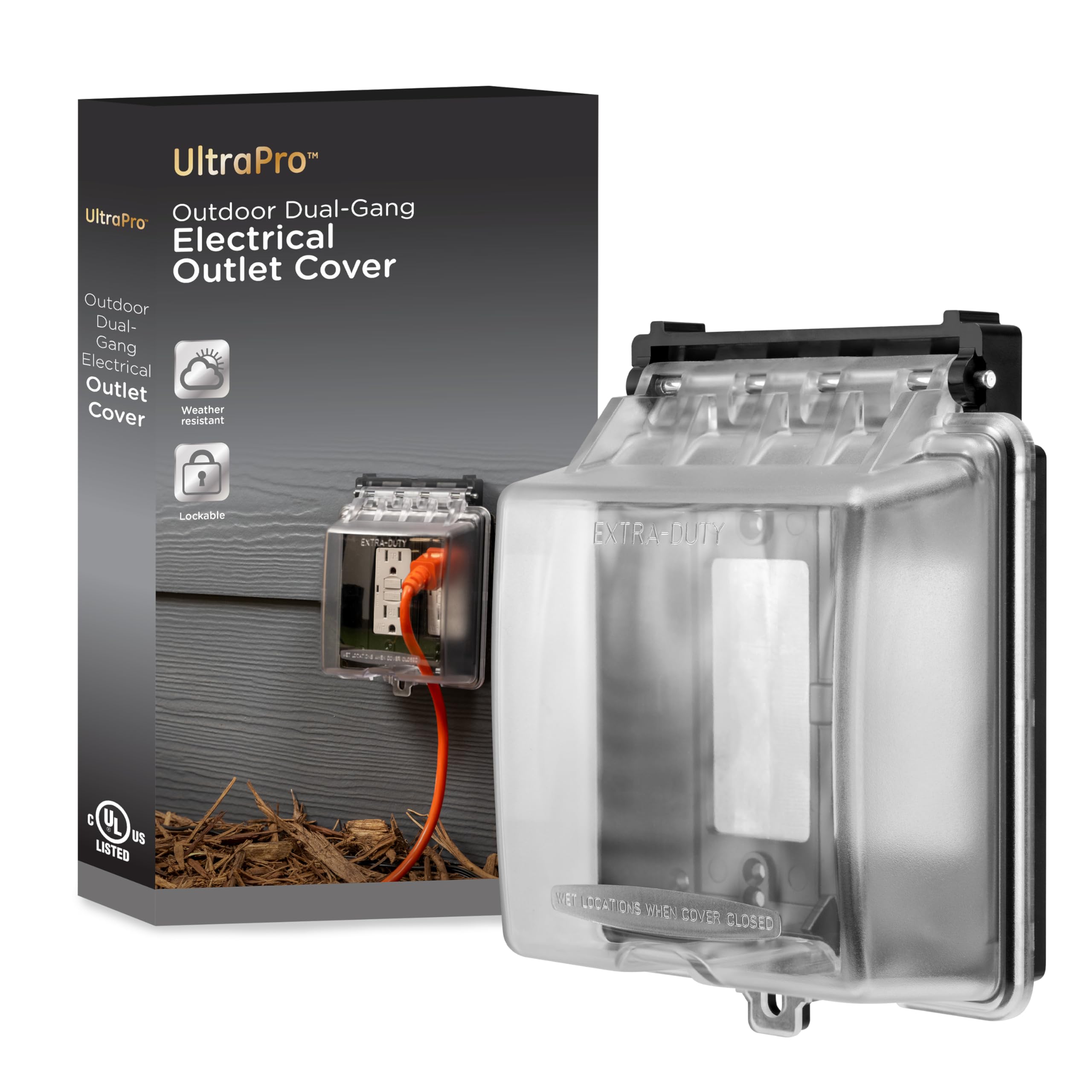 UltraPro Outdoor Electrical Outlet Cover, Dual Gang Outdoor Outlet ...