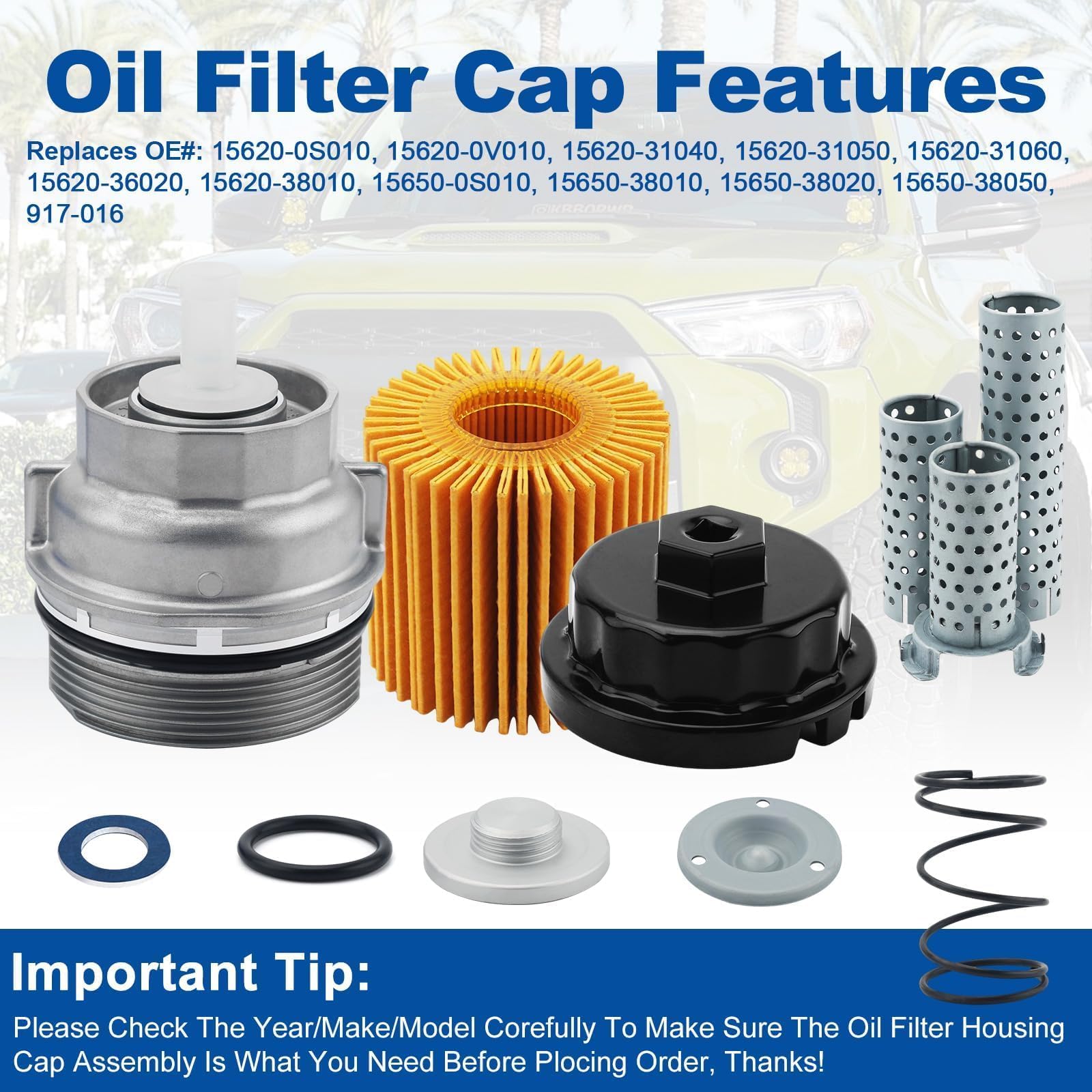 Snapklik.com : RARAYC Oil Filter Housing Cap Assembly Kit Compatible