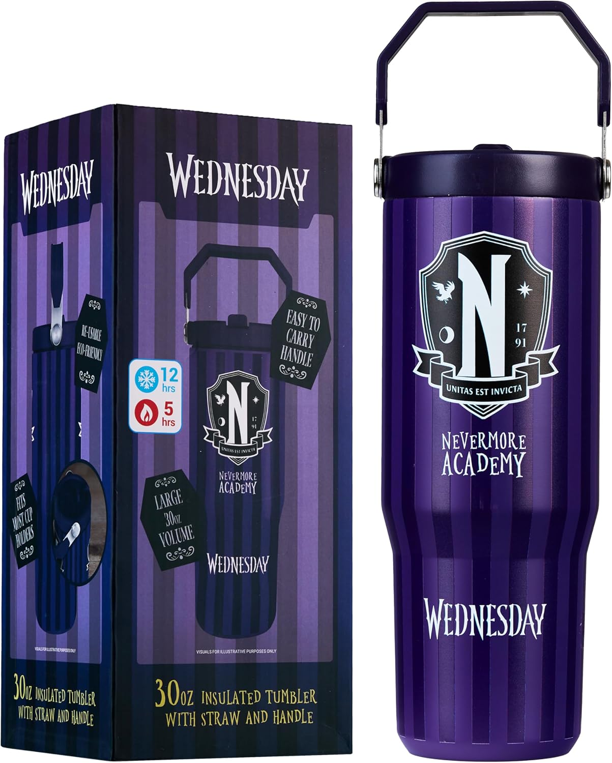 Amazon.com: Get Trend Wednesday Tumbler with Straw 30oz Girls Teens ...