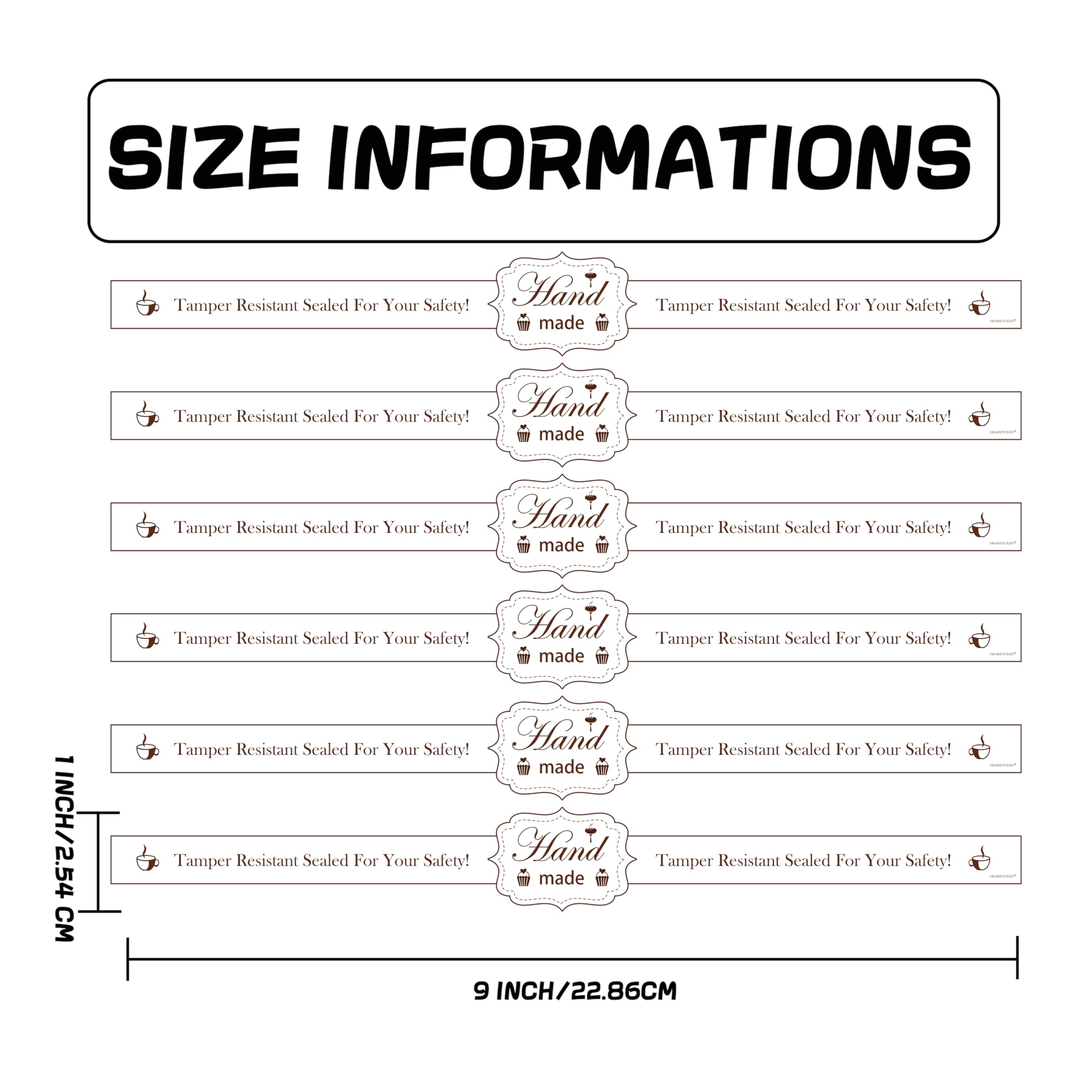 Snapklik.com : Food Retail Package Seal Stickers 9x1 Inch Safe Secure ...
