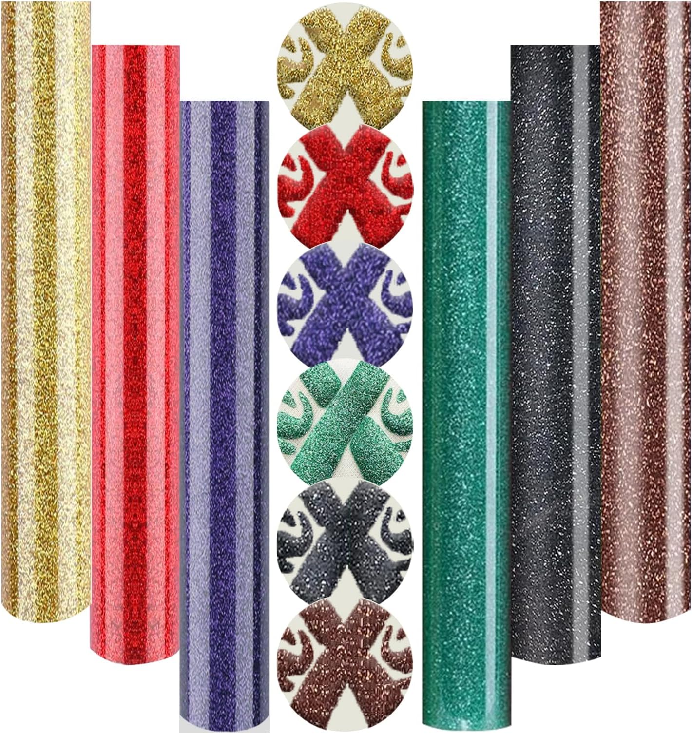 Amazon.com: Glitter Puff Vinyl Heat Transfer 3D, Metallic Puff Heat ...