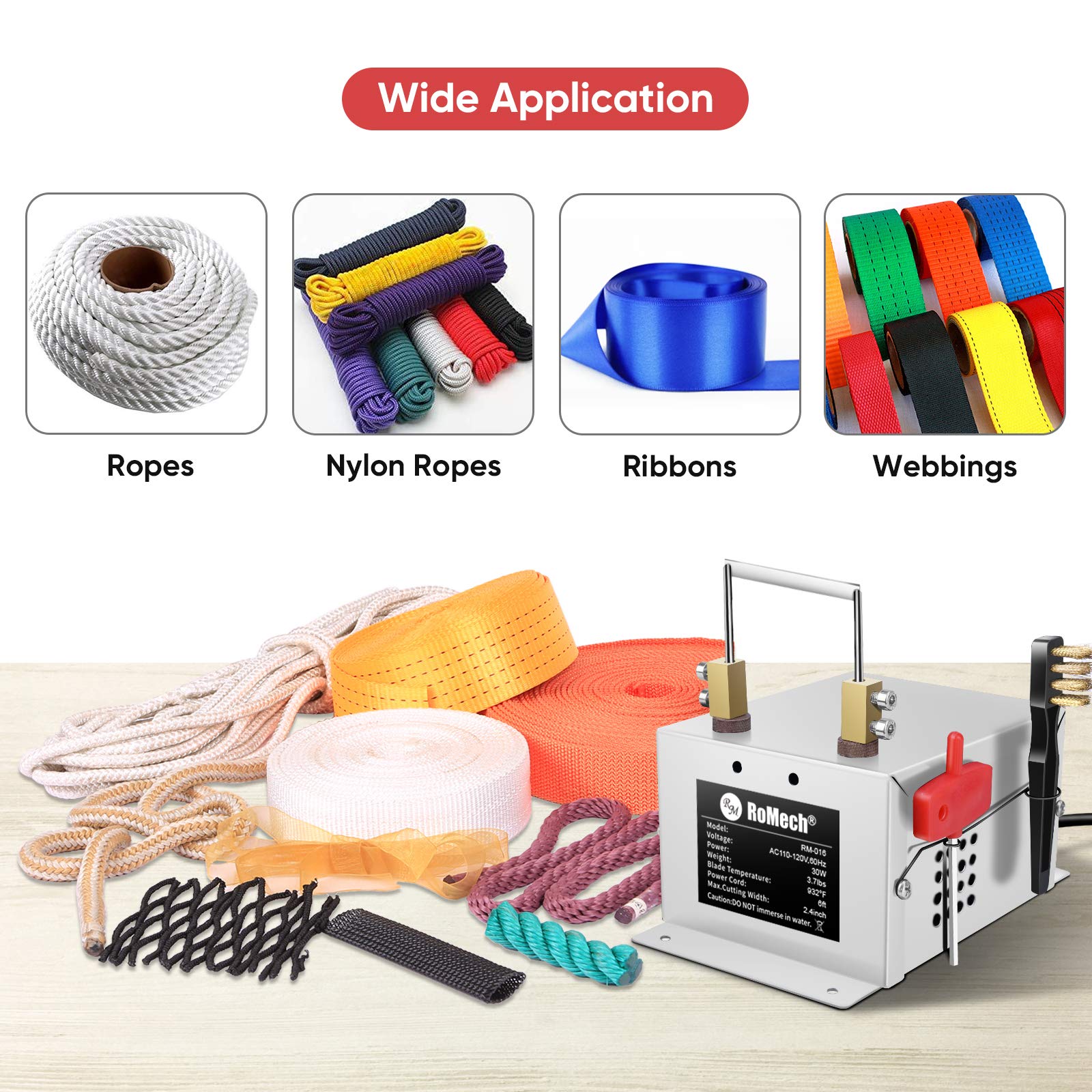 Snapklik.com : ROMECH 30W Electric Rope Cutter, Hot Knife Thermal Blade ...